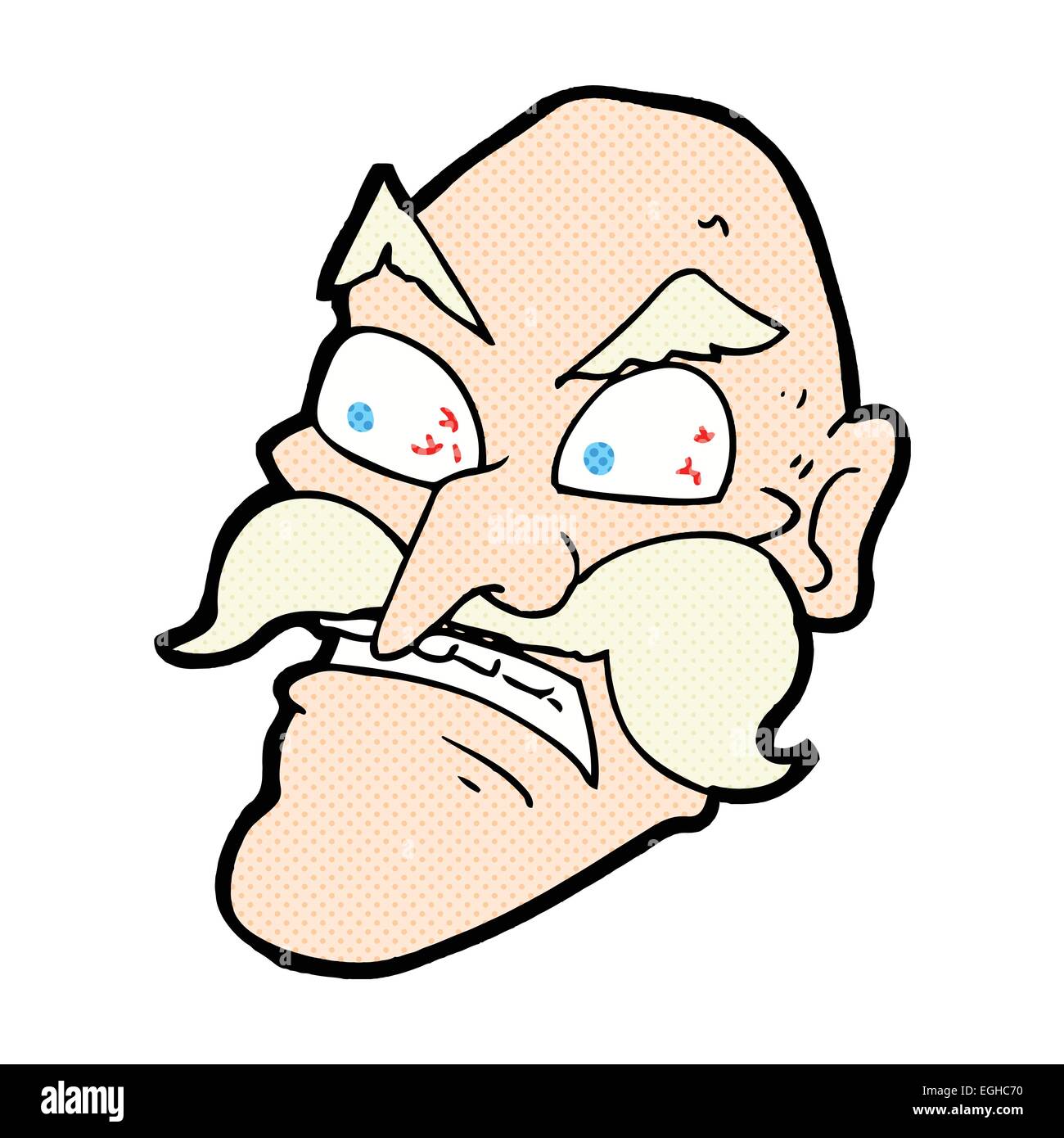 retro comic book style cartoon angry old man Stock Vector Image & Art ...