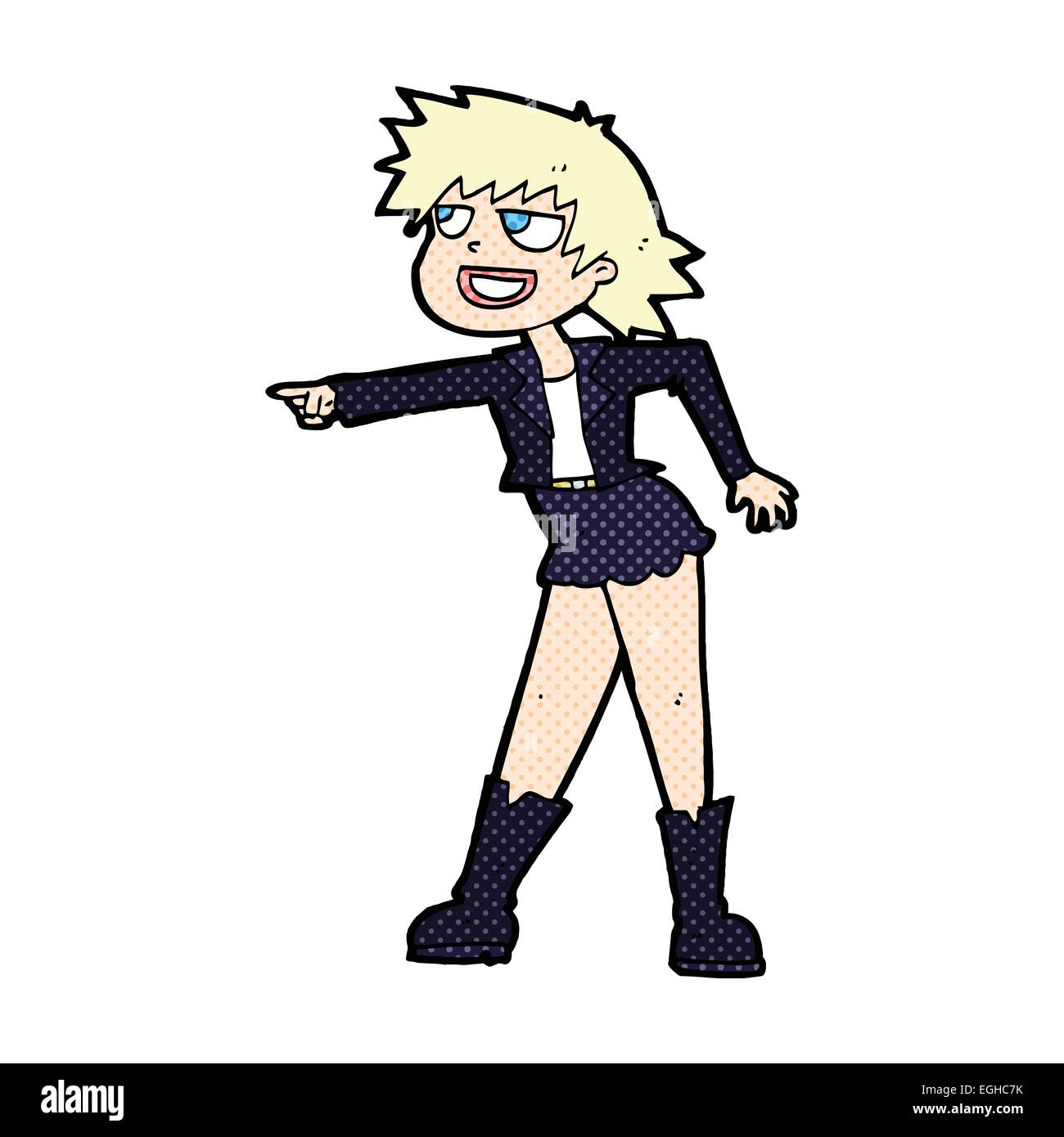 Girl pointing mean Stock Vector Images - Alamy