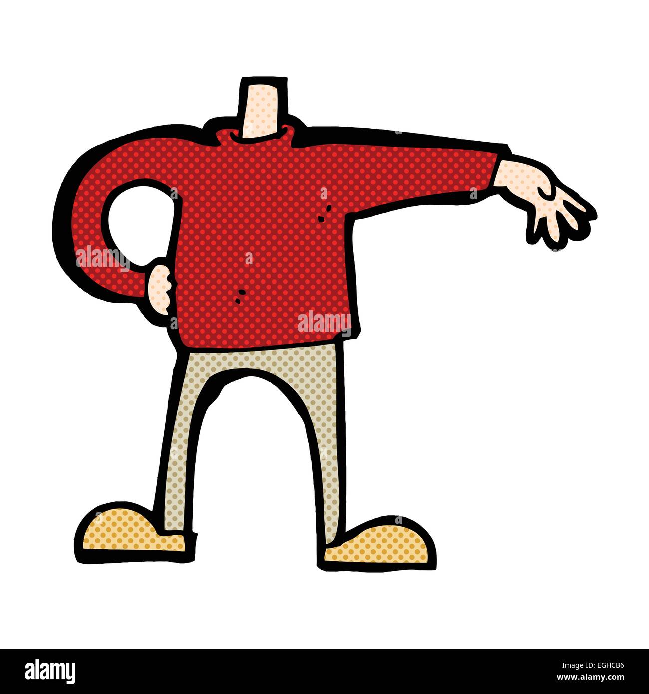 retro comic book style cartoon male body making gesture (mix and match ...