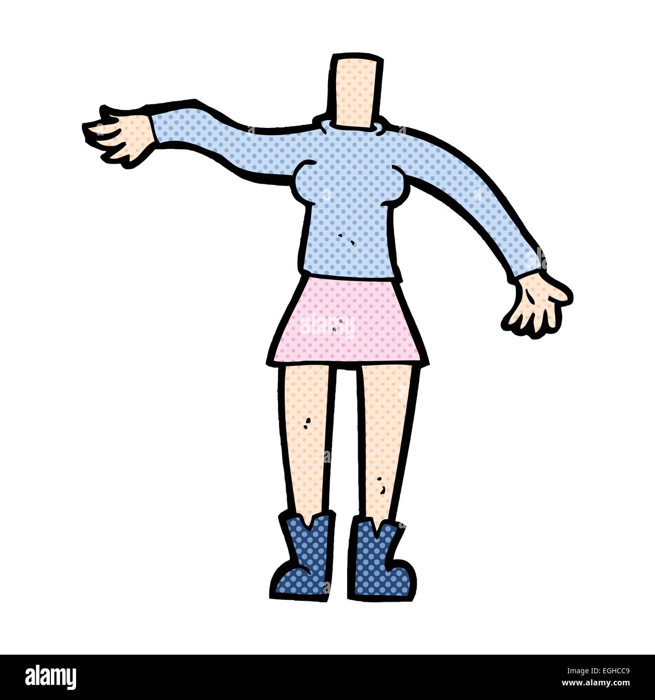 retro comic book style cartoon female body Stock Vector Image & Art - Alamy