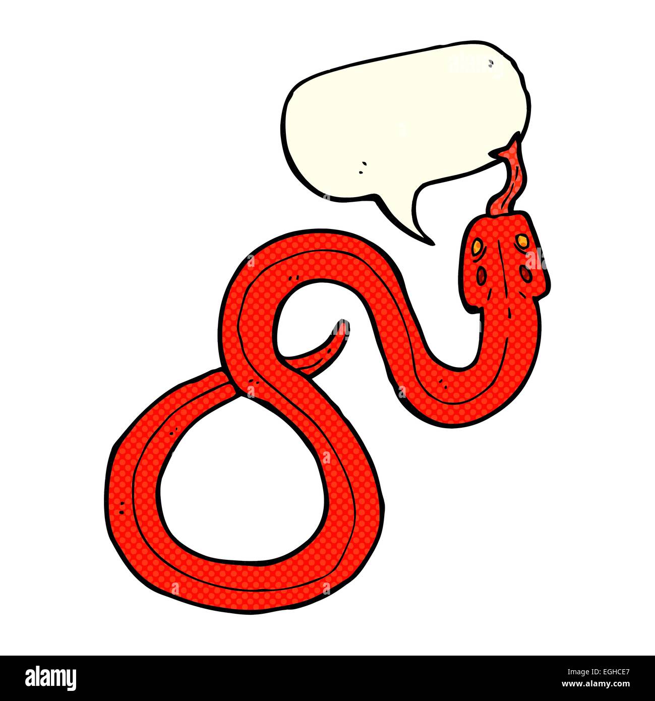 cartoon snake with speech bubble Stock Vector Image & Art - Alamy