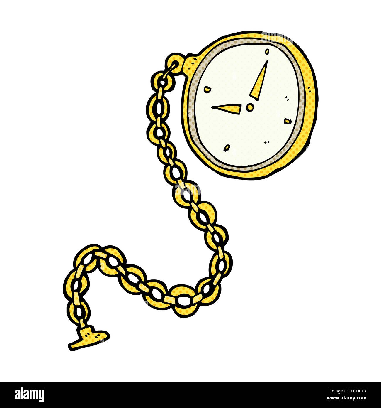 retro comic book style cartoon gold watch Stock Vector Image & Art - Alamy