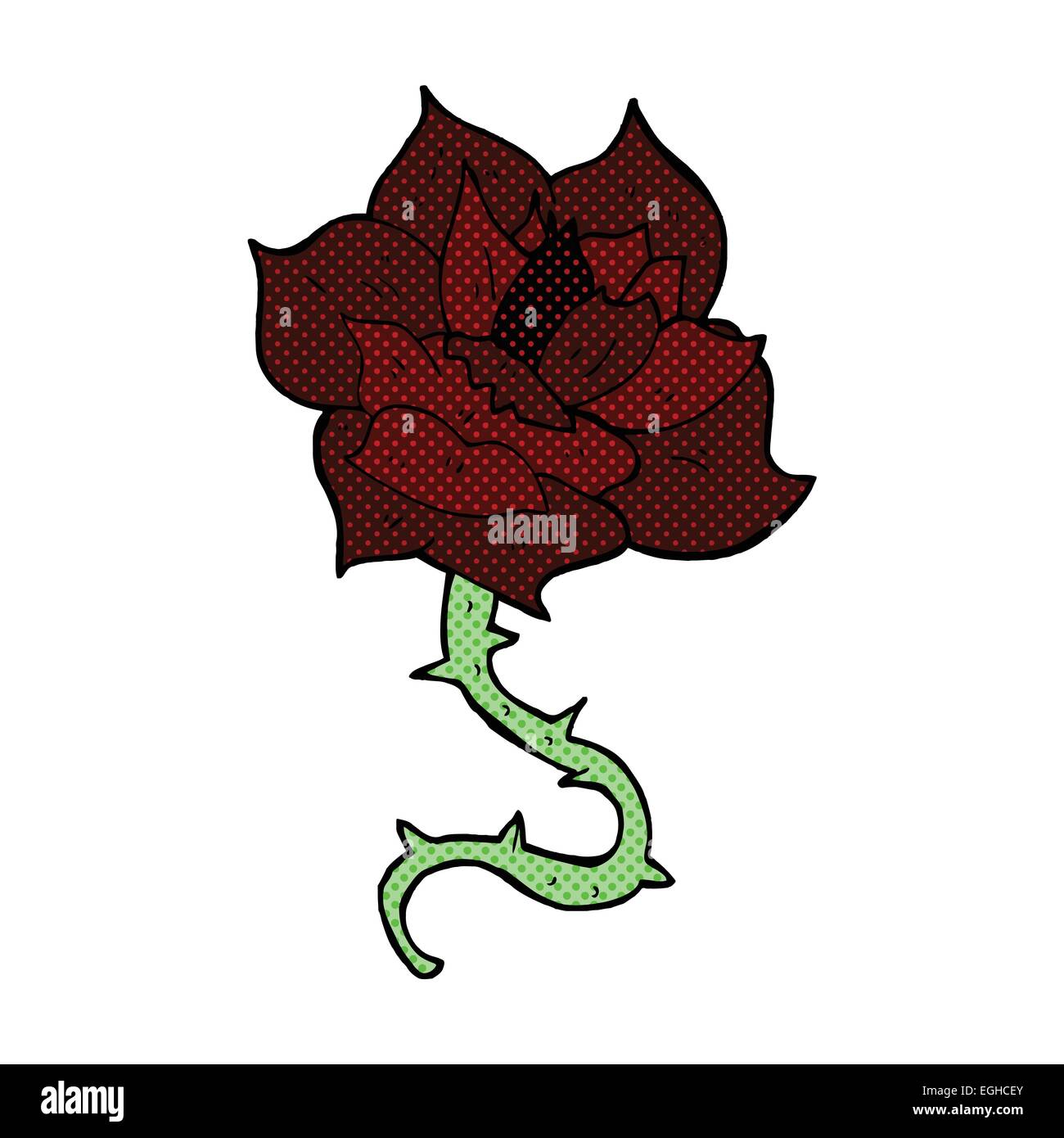 retro comic book style cartoon rose Stock Vector Image & Art - Alamy