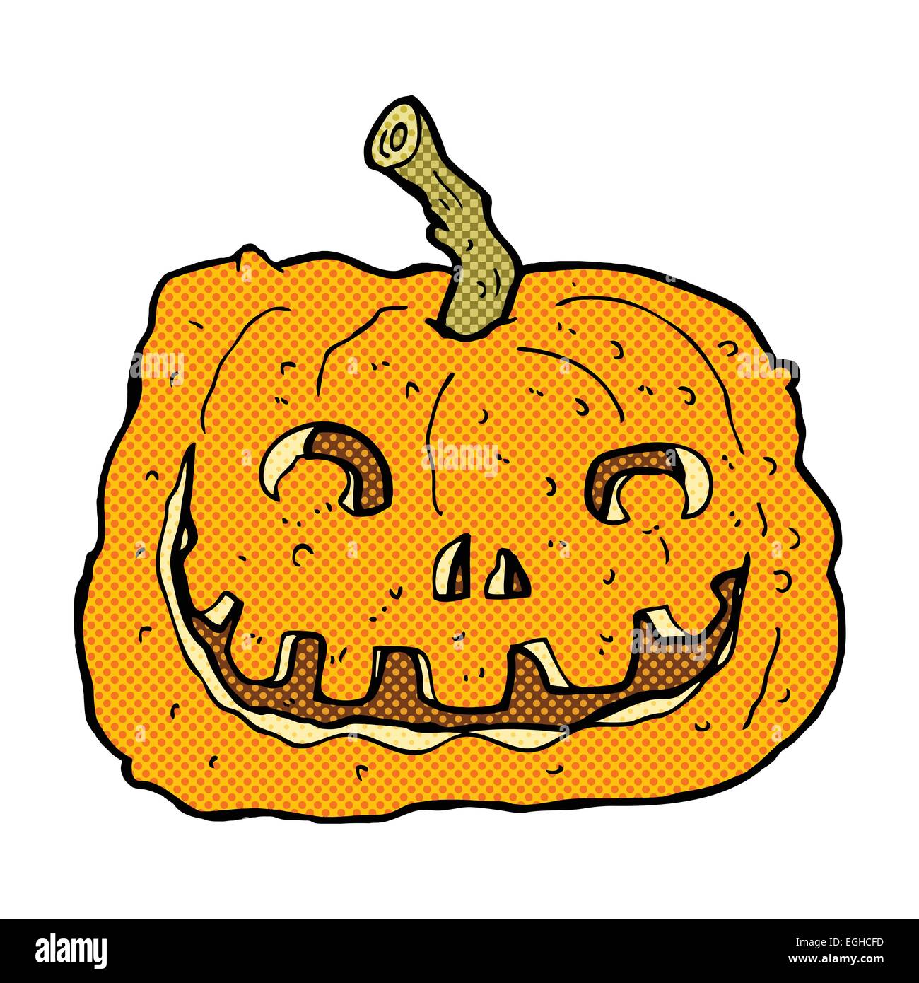 retro comic book style cartoon pumpkin Stock Vector Image & Art - Alamy