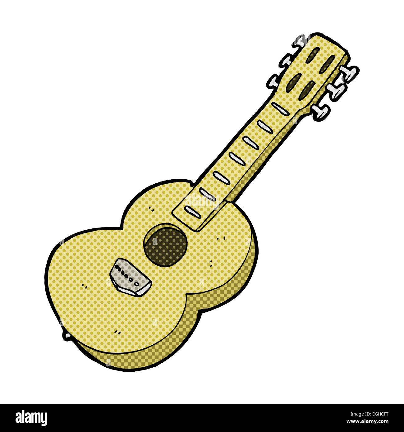 retro comic book style cartoon guitar Stock Vector Image & Art - Alamy