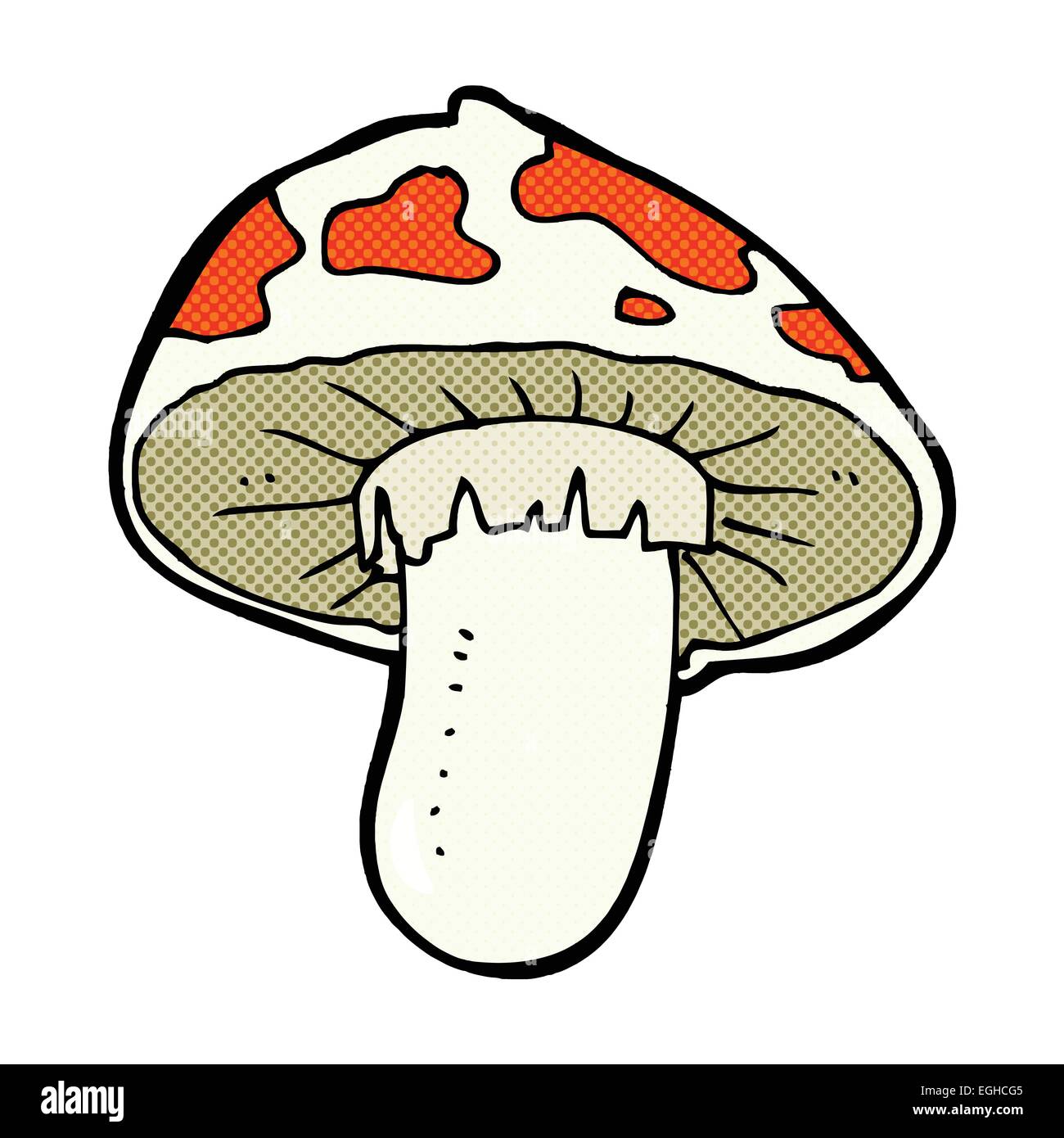 retro comic book style cartoon toadstool Stock Vector Image & Art - Alamy