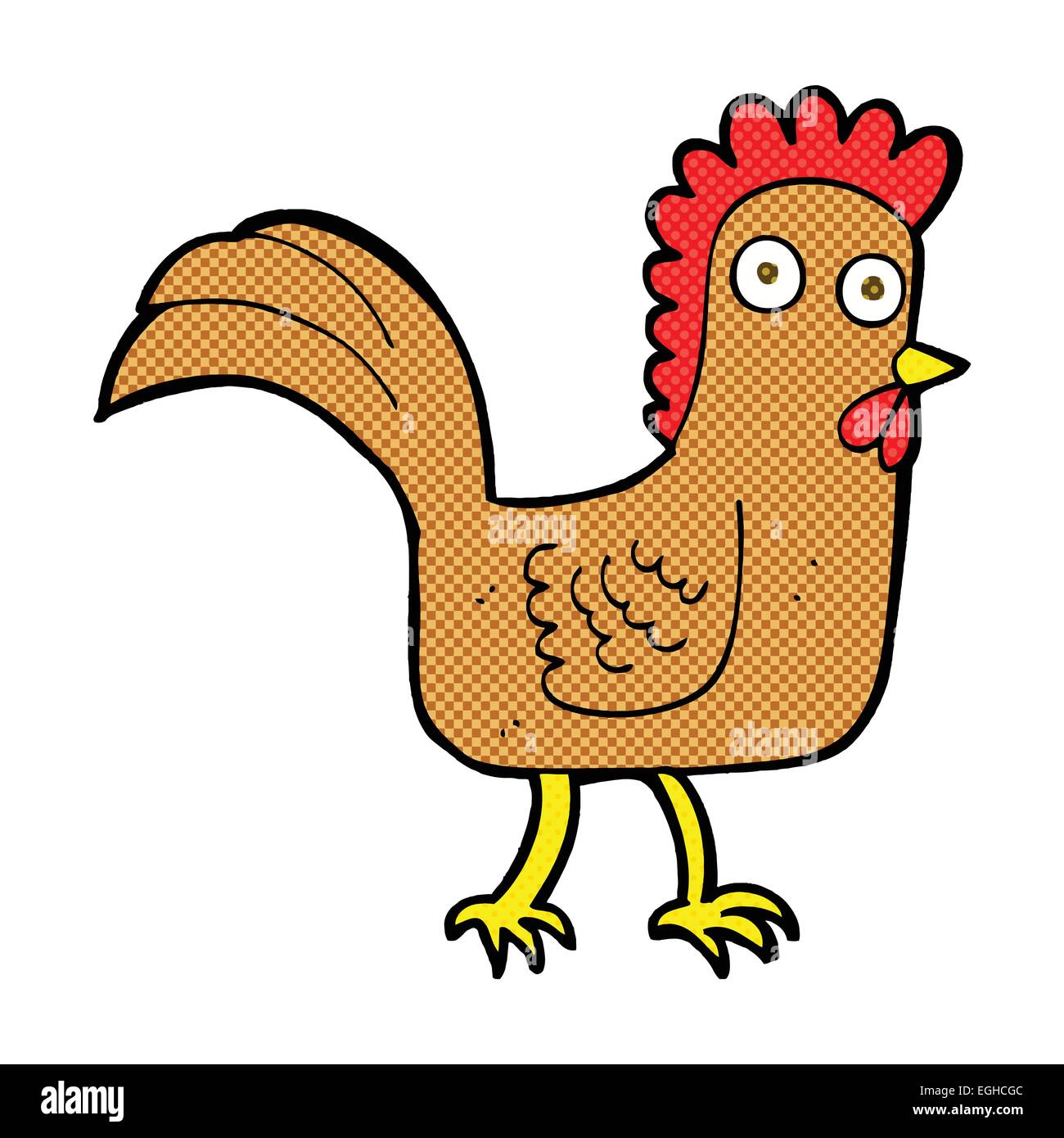 retro comic book style cartoon chicken Stock Vector Image & Art - Alamy