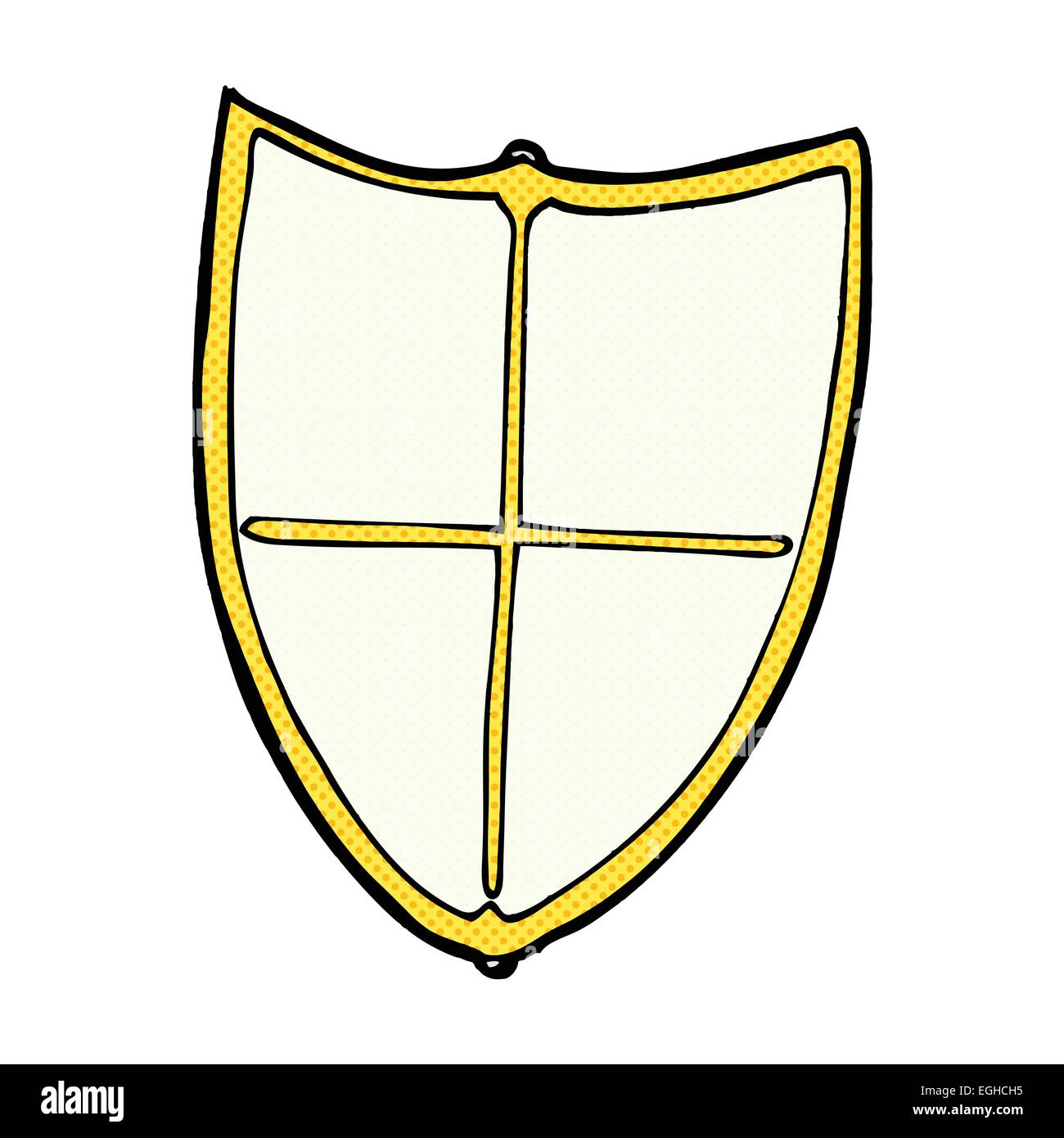 retro comic book style cartoon heraldic shield Stock Vector Image & Art ...