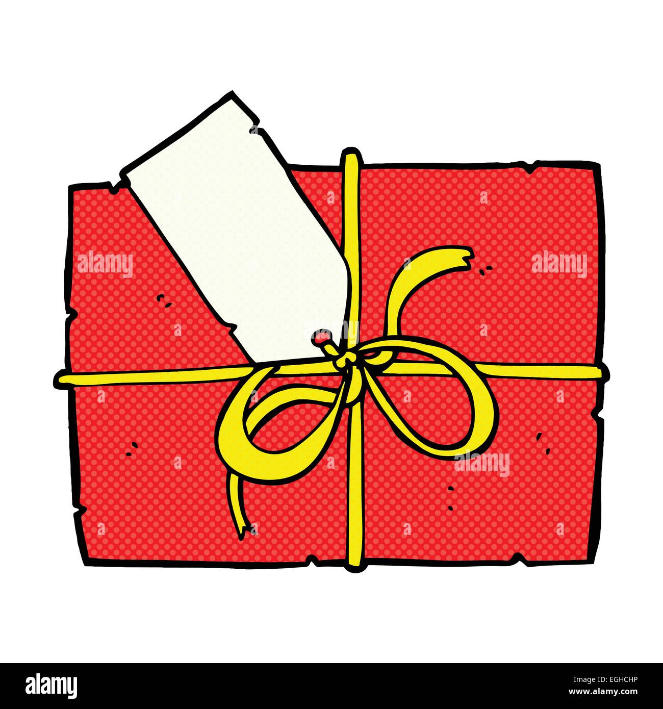 retro comic book style cartoon wrapped present Stock Vector Image & Art ...