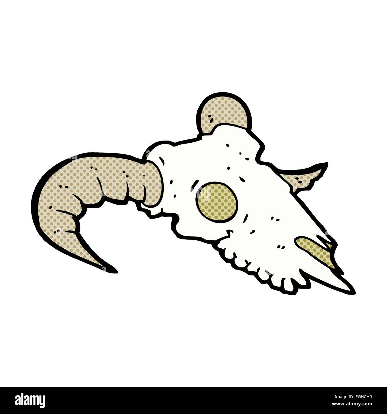 retro comic book style cartoon ram skull Stock Vector Image & Art - Alamy