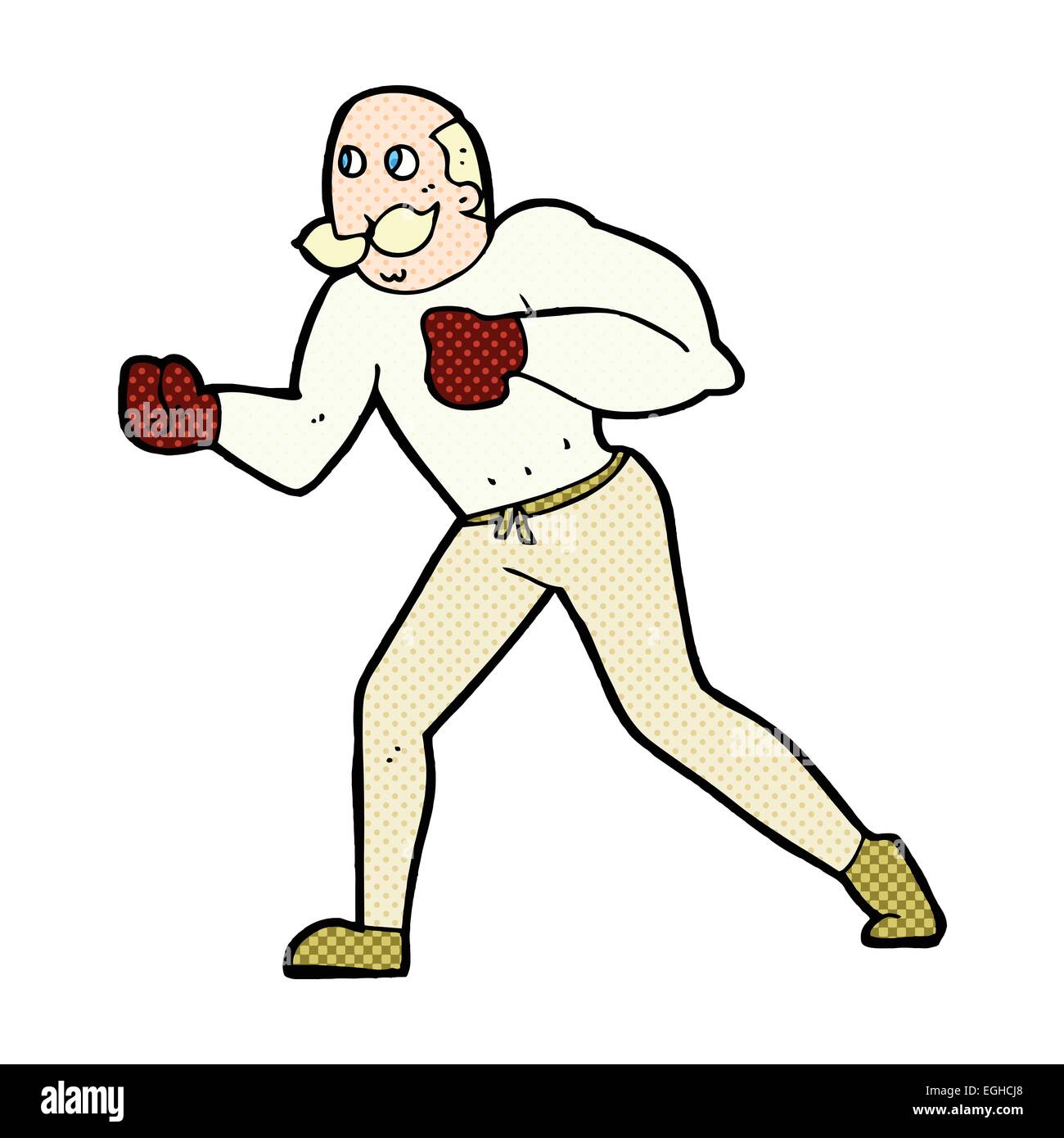 retro comic book style cartoon retro boxer man Stock Vector Image & Art ...