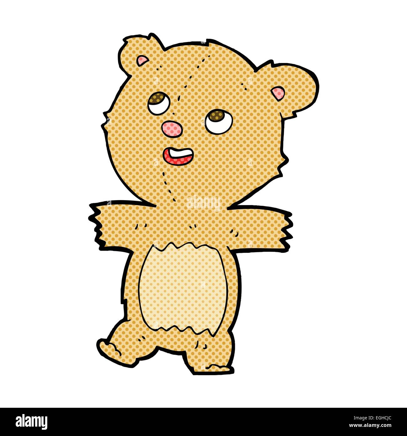 retro comic book style cartoon teddy bear Stock Vector Image & Art - Alamy