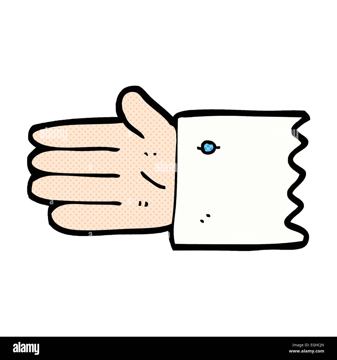 retro comic book style cartoon open hand symbol Stock Vector Image ...