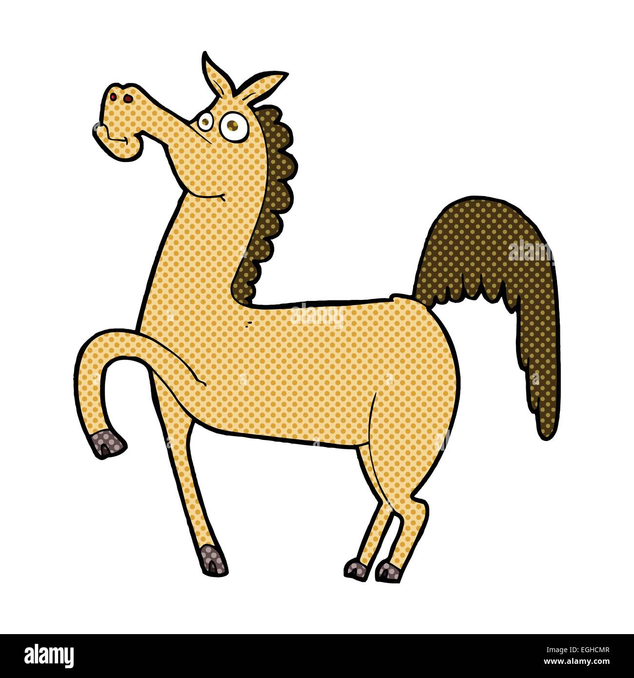 Funny cartoon horse character walking Stock Vector Images - Alamy
