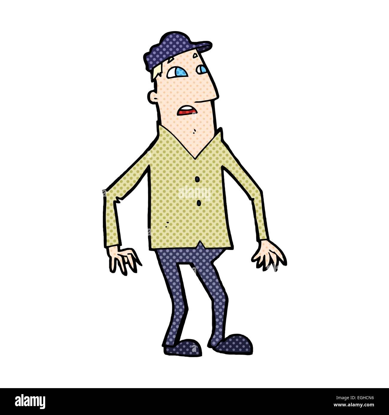 retro comic book style cartoon shocked man Stock Vector Image & Art - Alamy