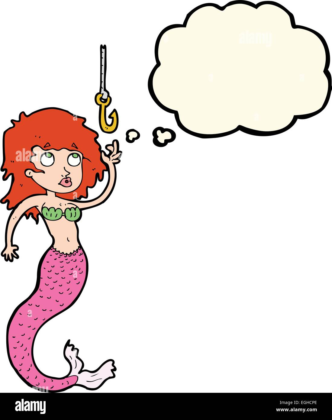 Cartoon mermaid hook hi-res stock photography and images - Alamy