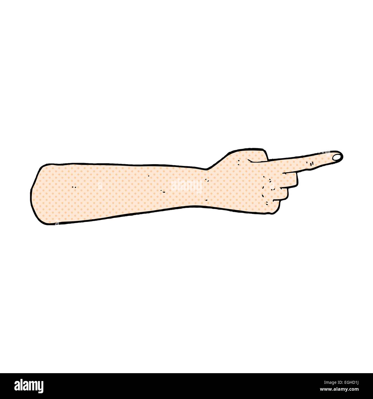 pointing hand retro comic book style cartoon Stock Vector Image & Art ...