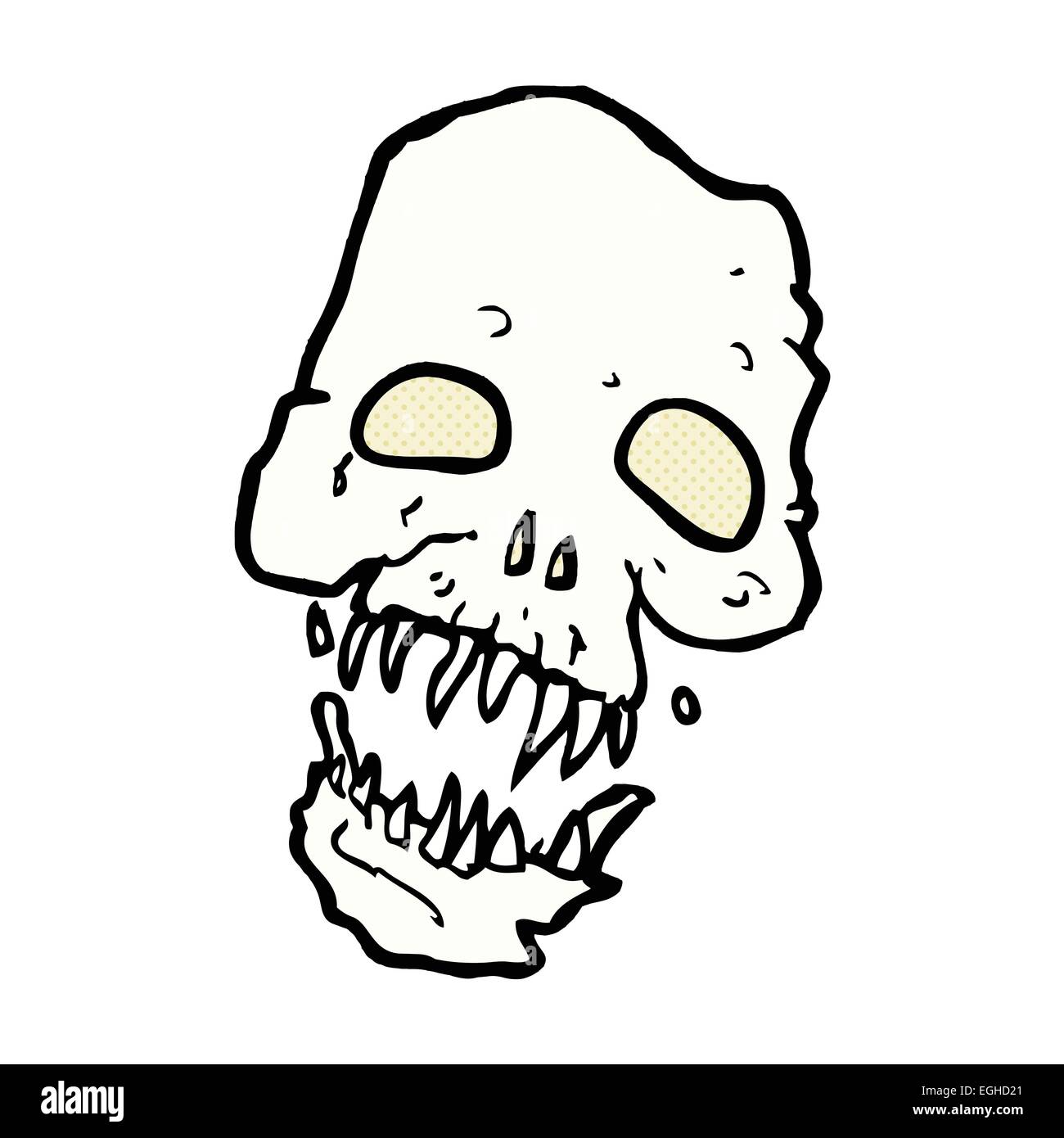 retro comic book style cartoon scary skull Stock Vector Image & Art - Alamy