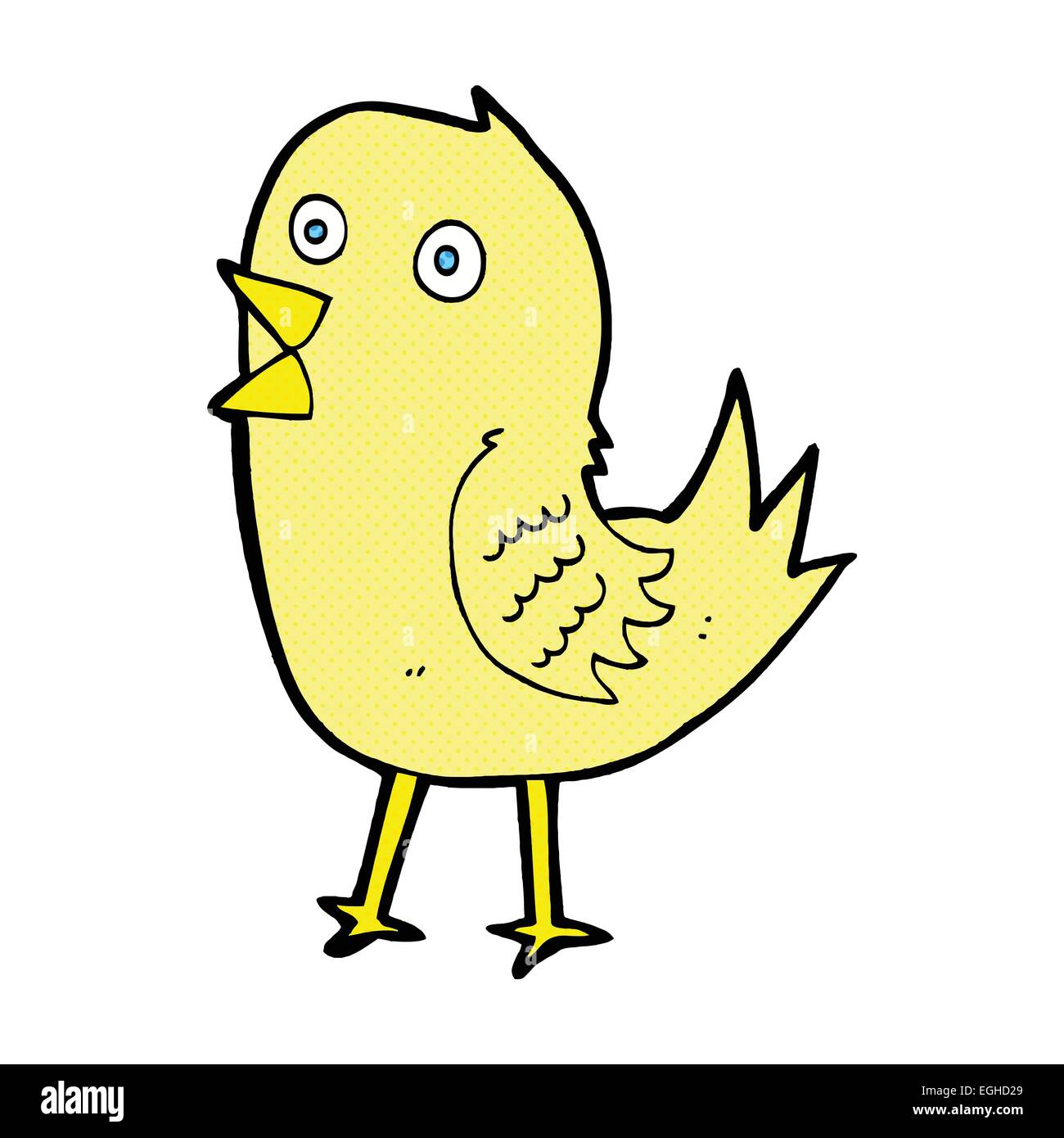 retro comic book style cartoon tweeting bird Stock Vector Image & Art ...