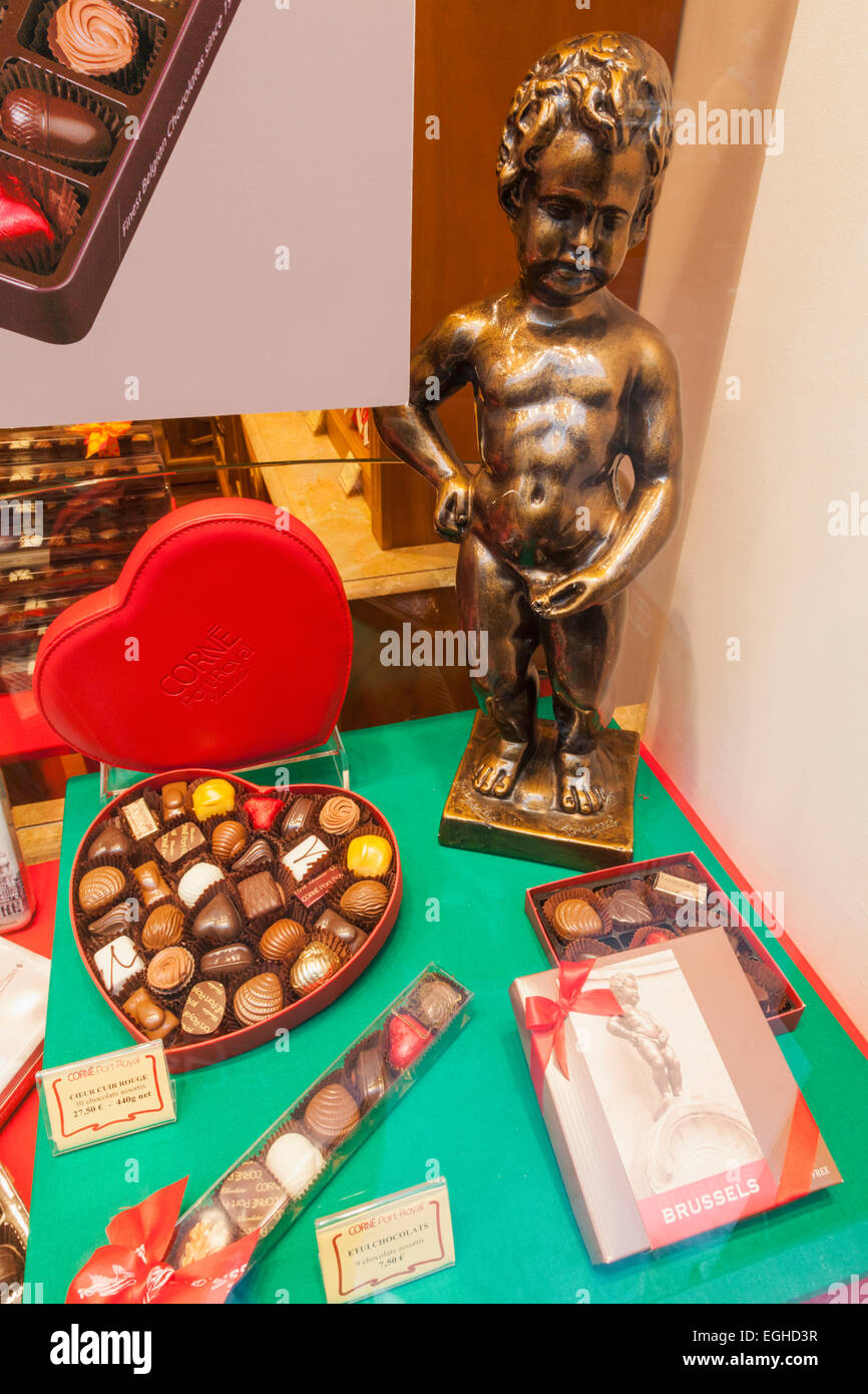 Belgium, Brussels, Chocolate Shop Window Display Stock Photo - Alamy