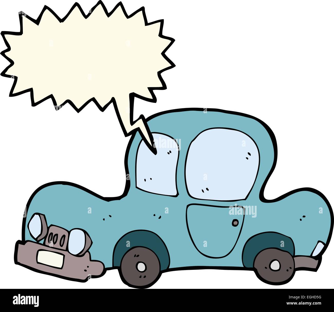 cartoon car with speech bubble Stock Vector Image & Art - Alamy