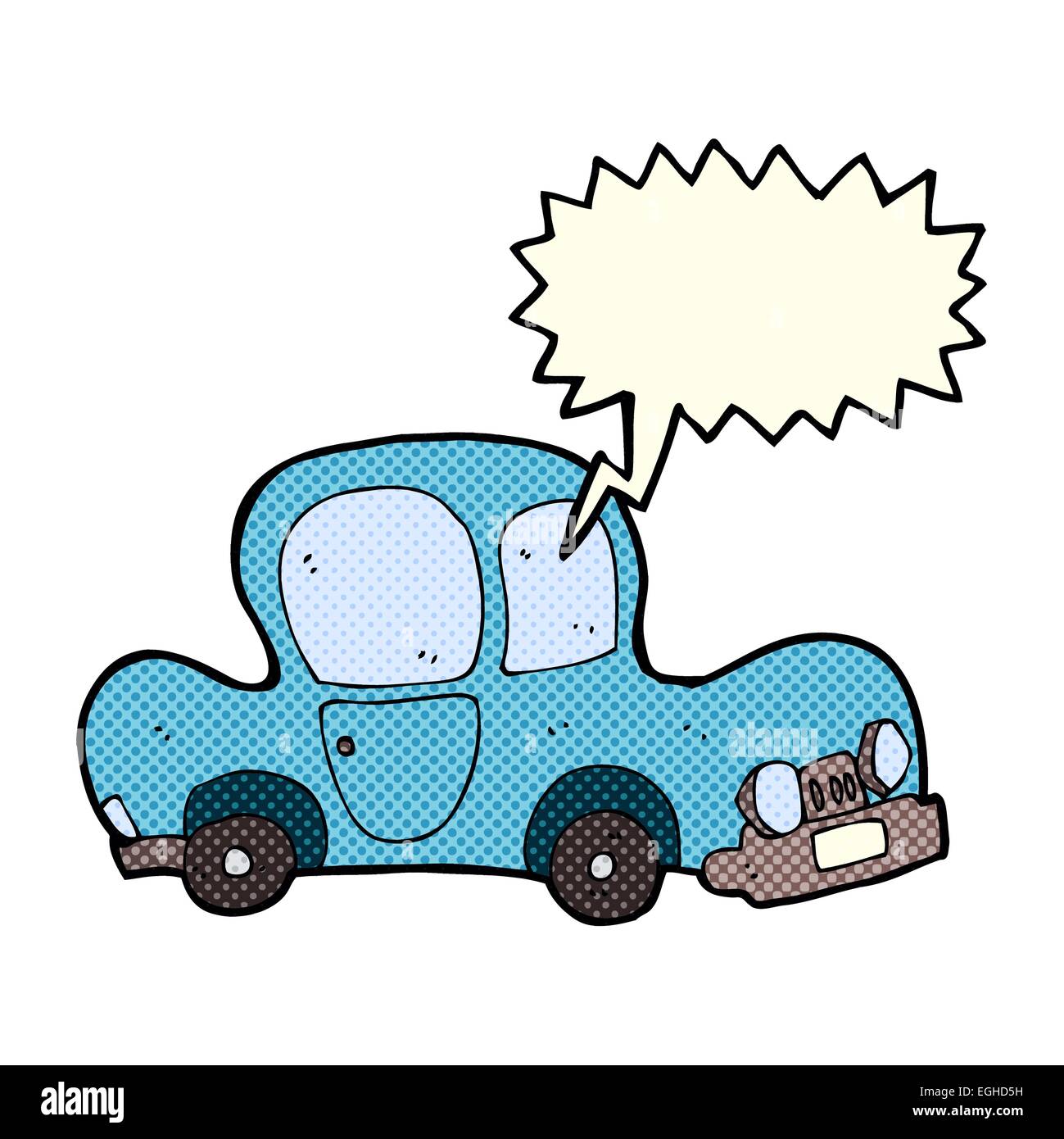 cartoon car with speech bubble Stock Vector Image & Art - Alamy