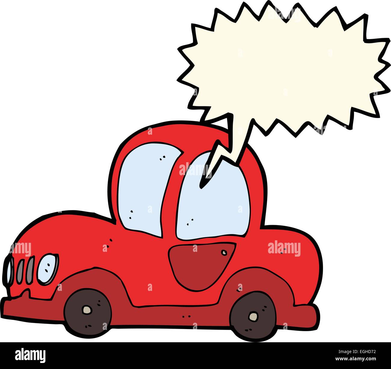 cartoon car with speech bubble Stock Vector Image & Art - Alamy