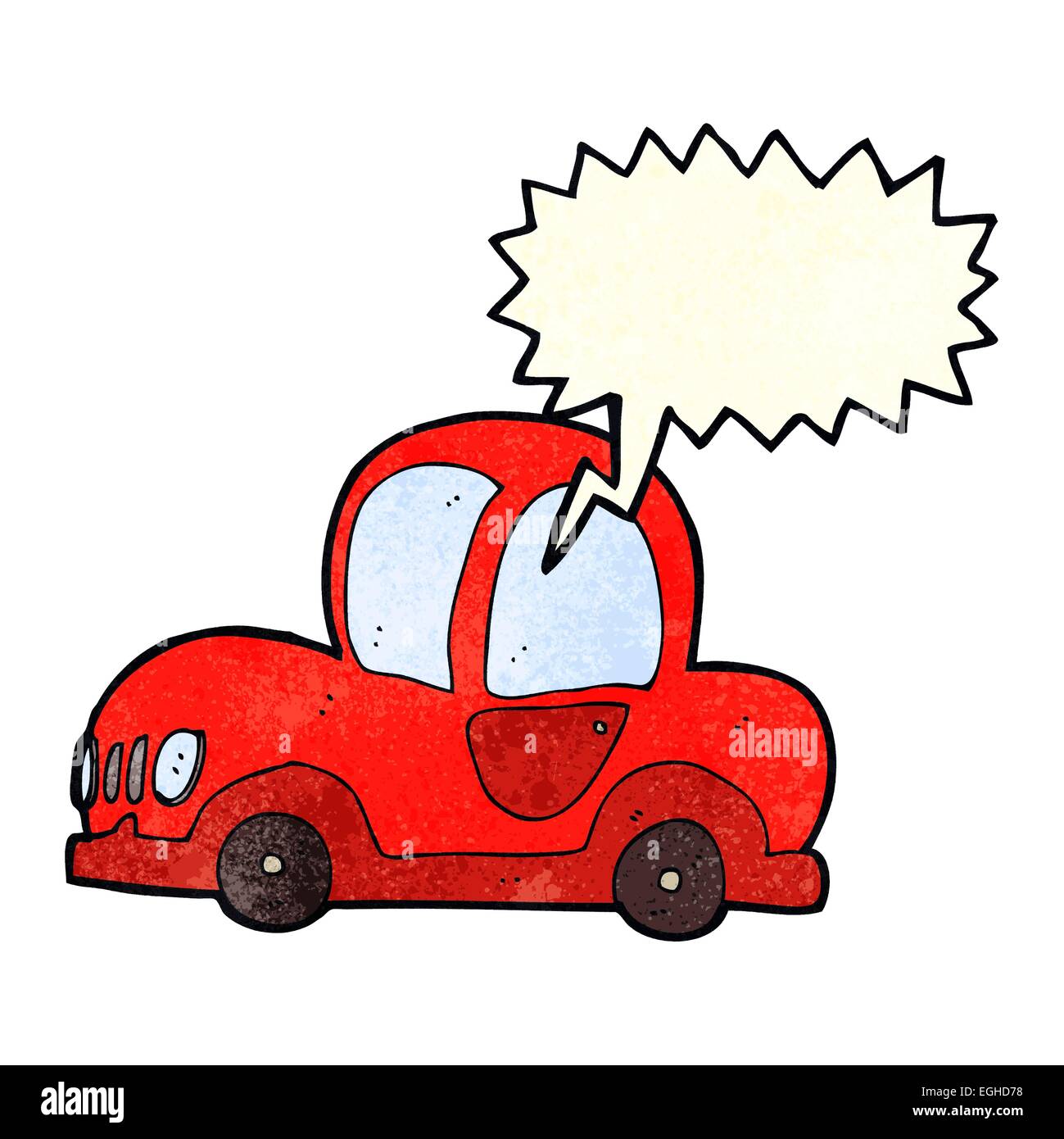 cartoon car with speech bubble Stock Vector Image & Art - Alamy