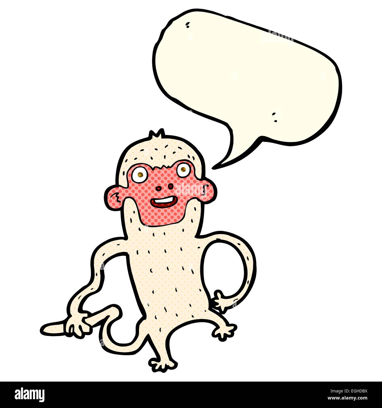cartoon monkey with speech bubble Stock Vector Image & Art - Alamy