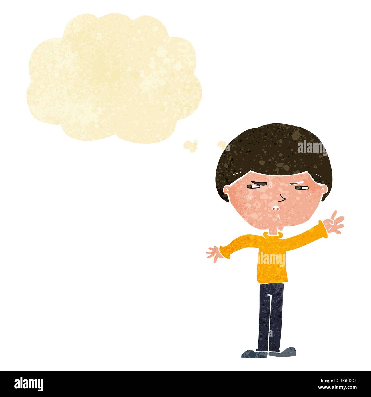 cartoon mean man with thought bubble Stock Vector Image & Art - Alamy