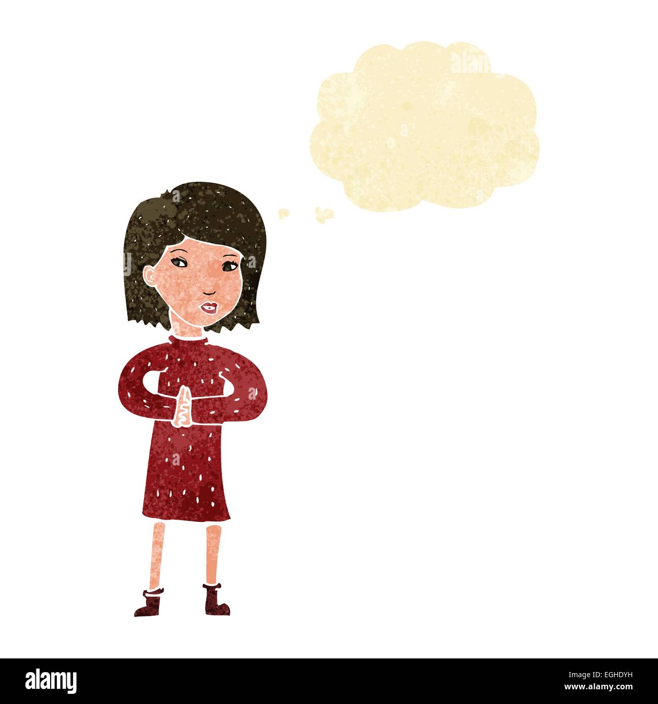 Cartoon calm woman bubble hi-res stock photography and images - Alamy
