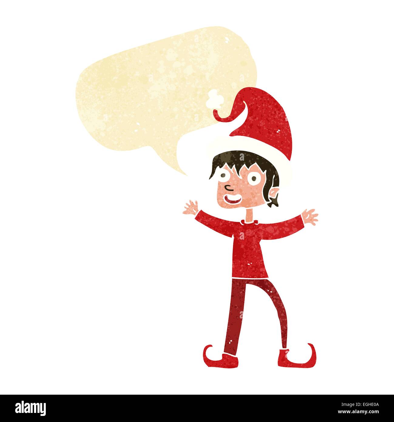 Cartoon excited christmas elf hi-res stock photography and images - Alamy