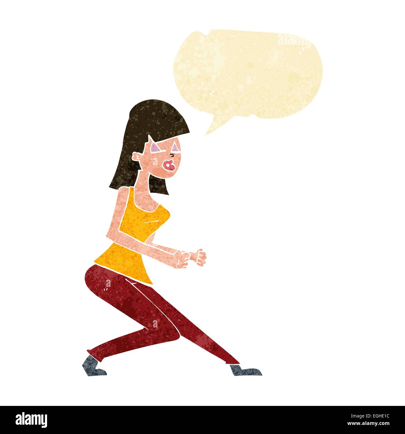 Cartoon crazy dancing girl hi-res stock photography and images - Alamy