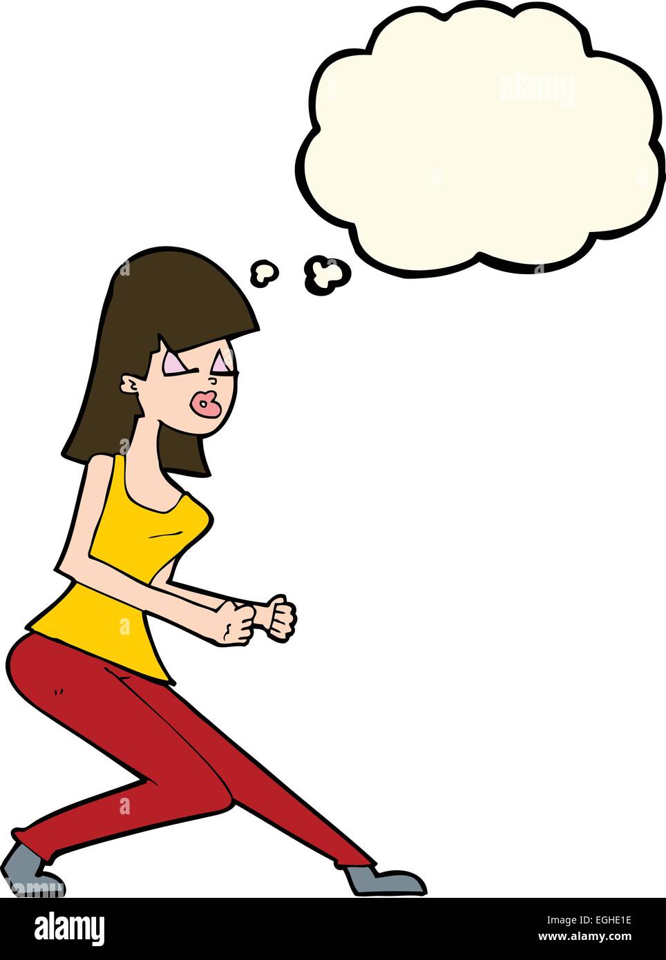 Cartoon crazy dancing girl hi-res stock photography and images - Alamy
