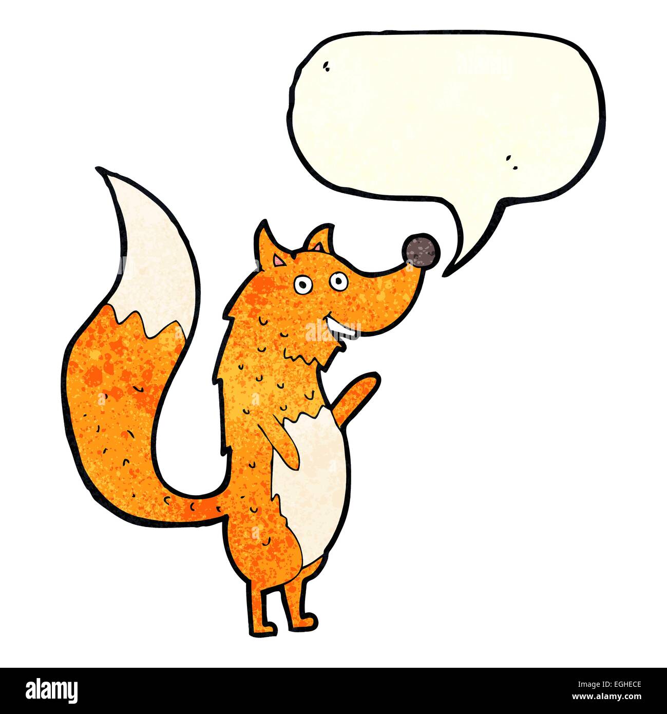 Cartoon illustration fox talking hi-res stock photography and images ...