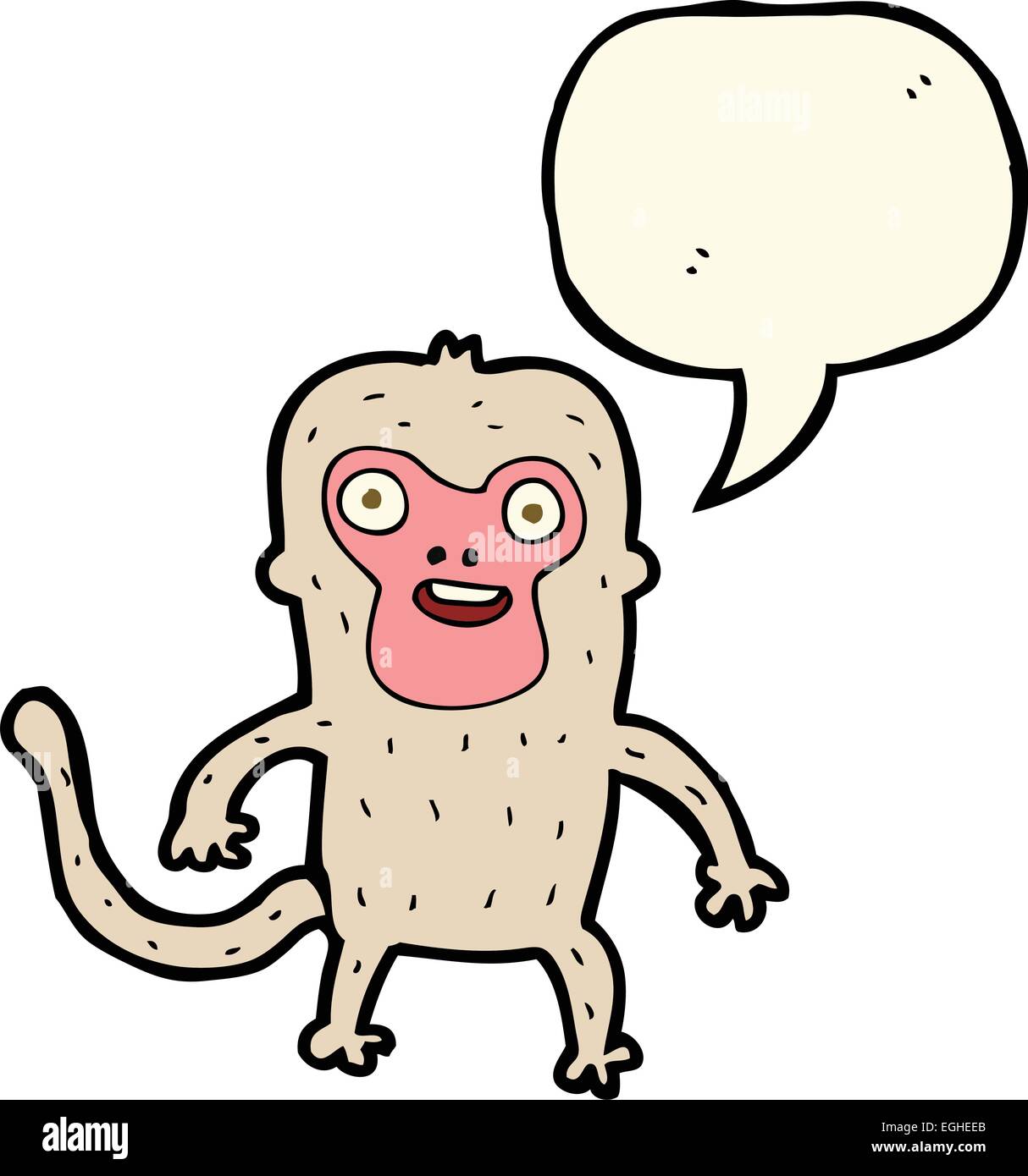 cartoon monkey with speech bubble Stock Vector Image & Art - Alamy