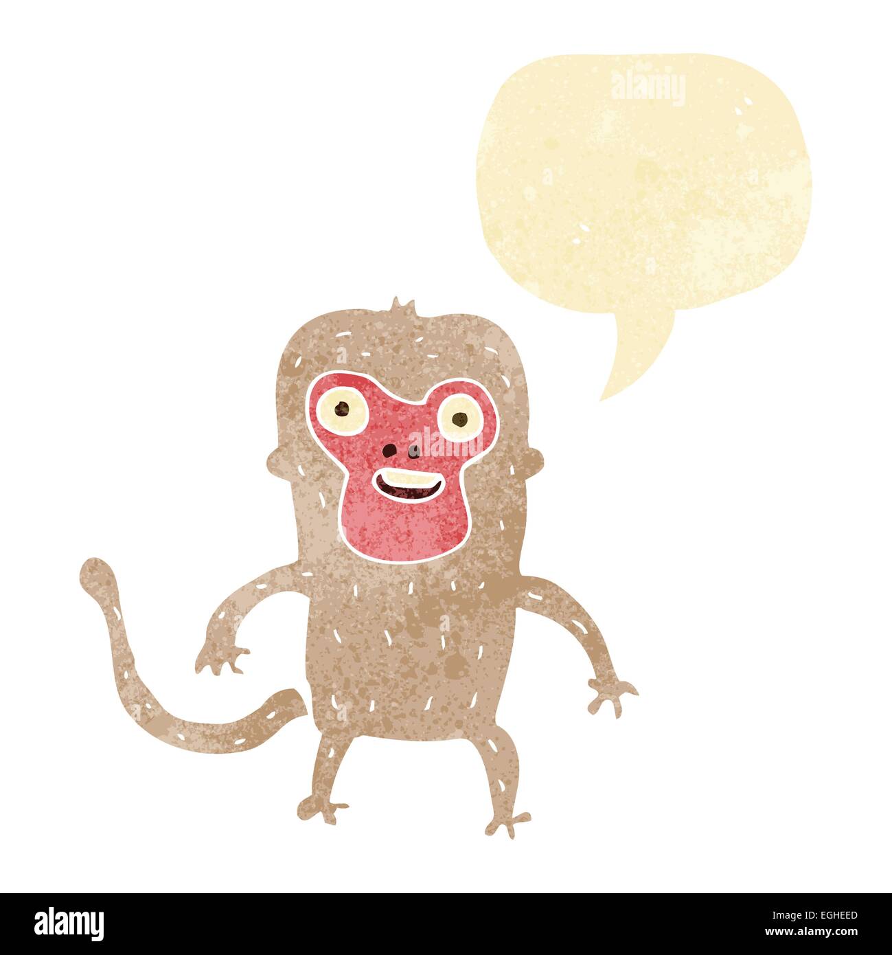 cartoon monkey with speech bubble Stock Vector Image & Art - Alamy