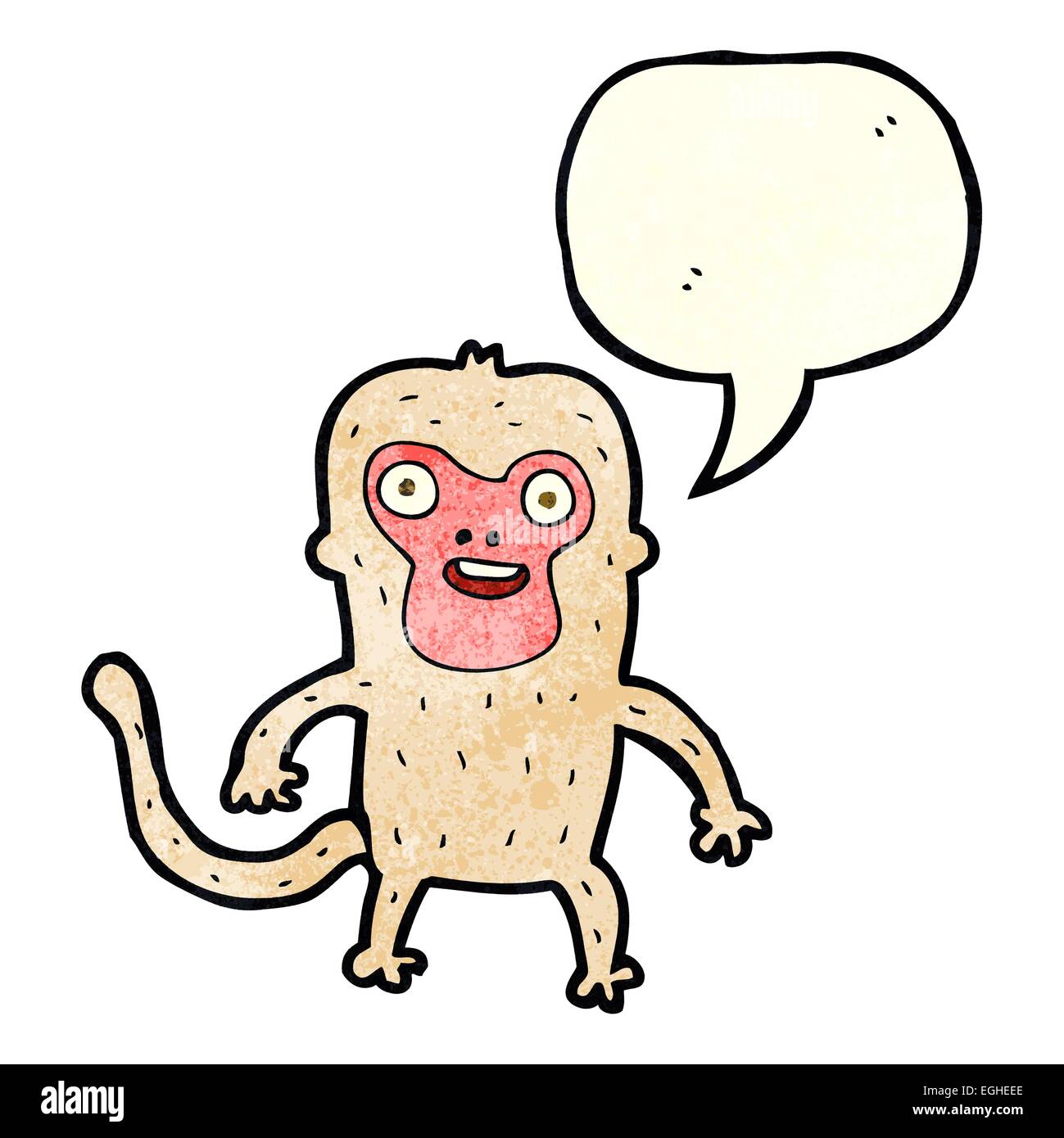 cartoon monkey with speech bubble Stock Vector Image & Art - Alamy
