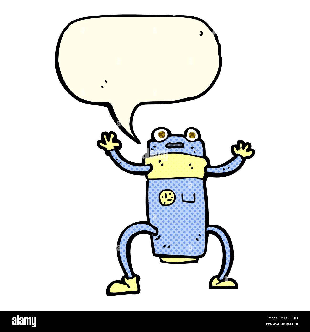 cartoon robot with speech bubble Stock Vector Image & Art - Alamy