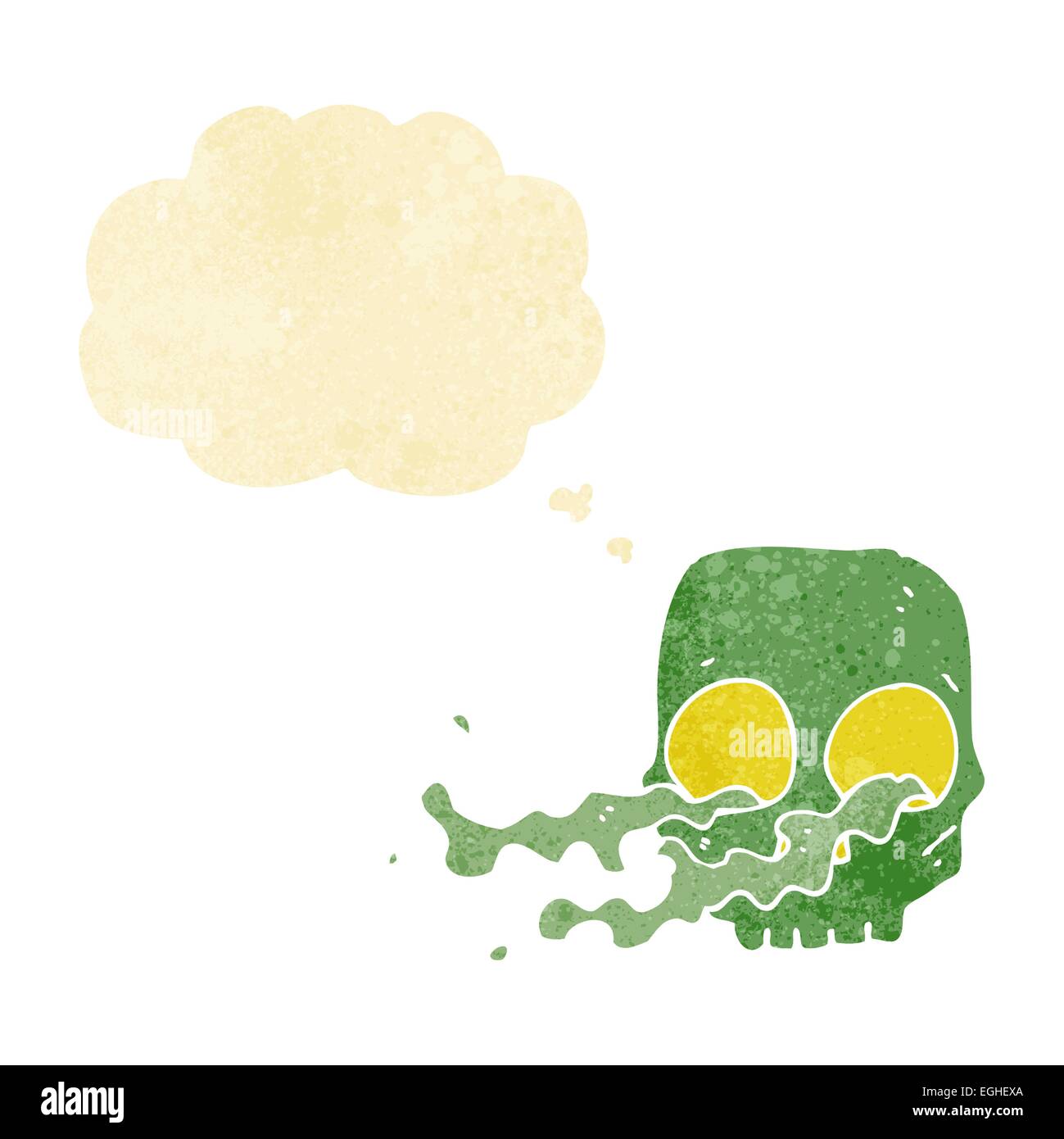 cartoon gross skull with thought bubble Stock Vector Image & Art - Alamy