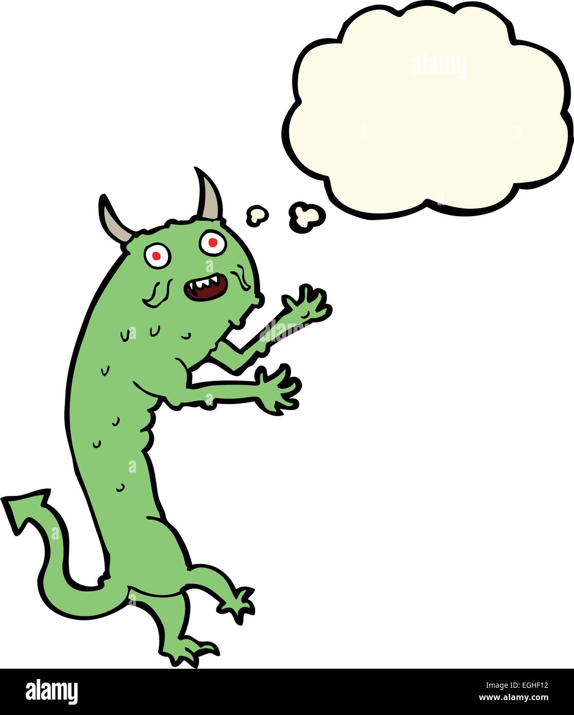 cartoon devil with thought bubble Stock Vector Image & Art - Alamy