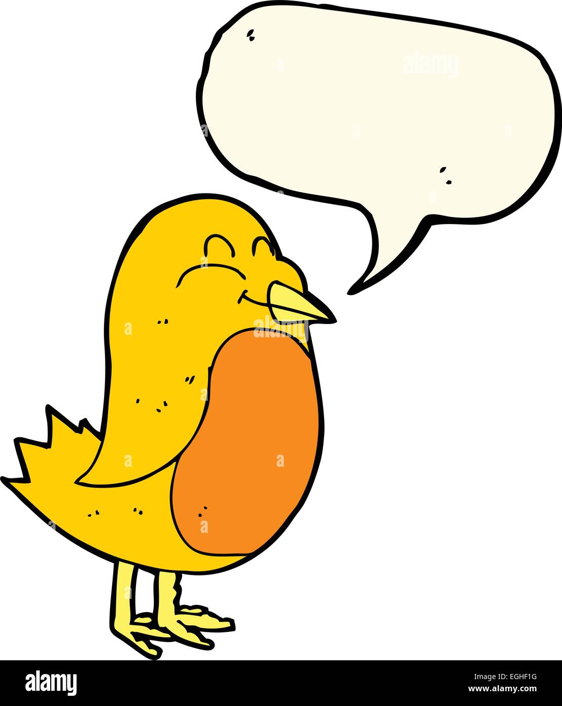 cartoon bird with speech bubble Stock Vector Image & Art - Alamy