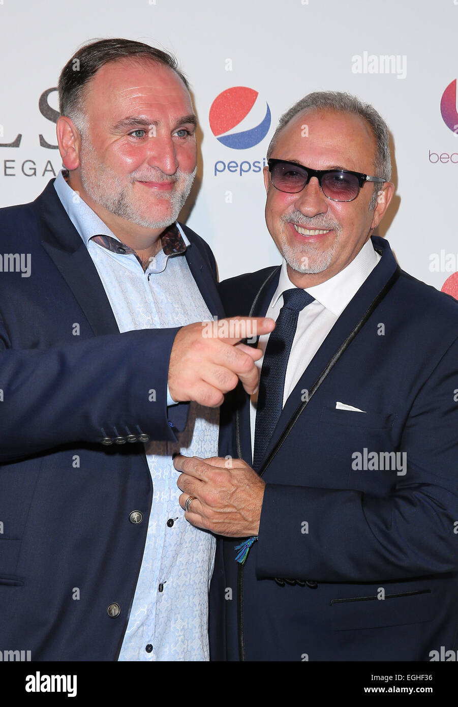 SLS Las Vegas Grand Opening - Red Carpet Featuring: Jose Andres,Emilio ...