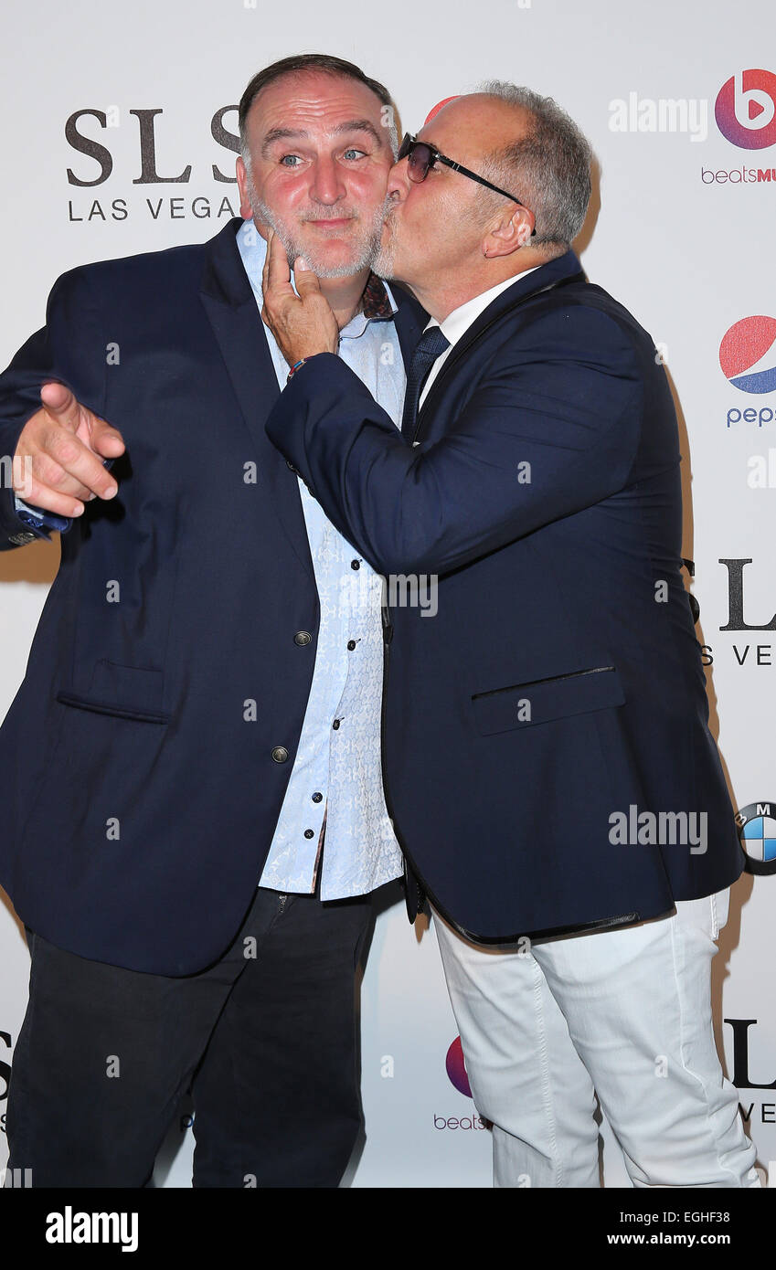SLS Las Vegas Grand Opening - Red Carpet Featuring: Jose Andres,Emilio ...