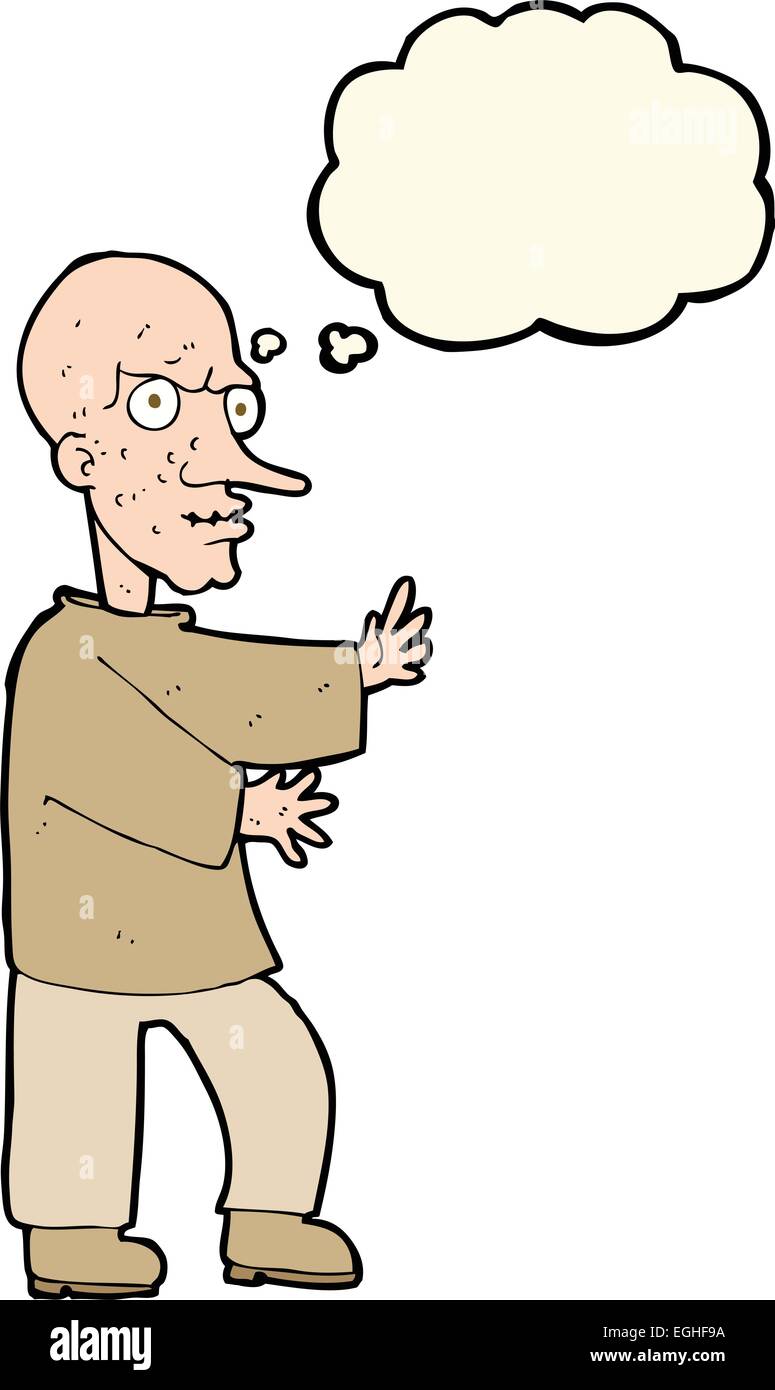 Cartoon mean man thought bubble Stock Vector Images - Alamy