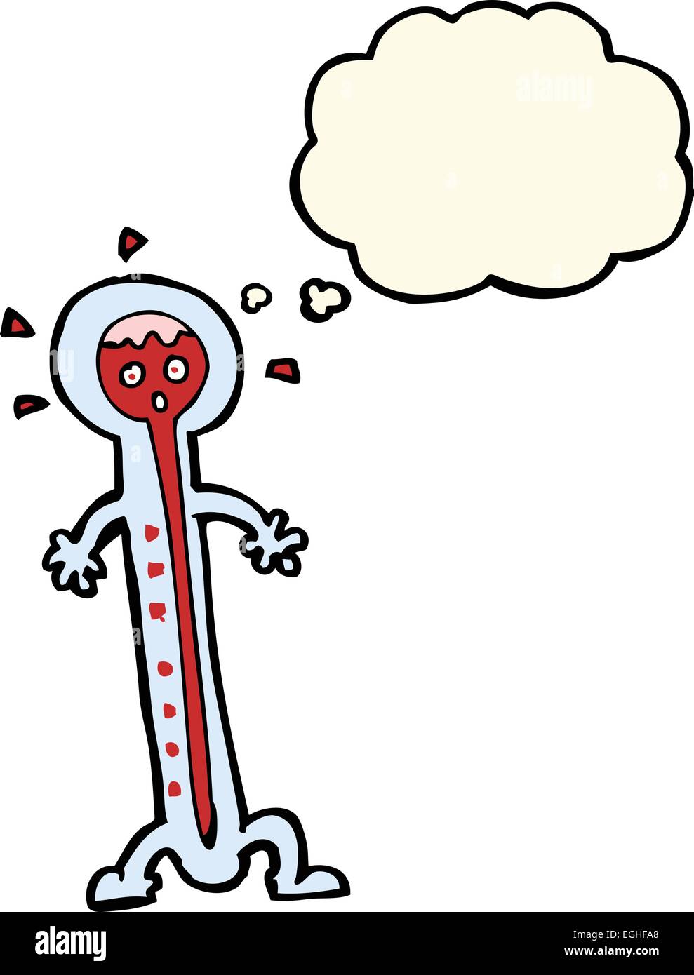 cartoon hot thermometer with thought bubble Stock Vector Image & Art ...