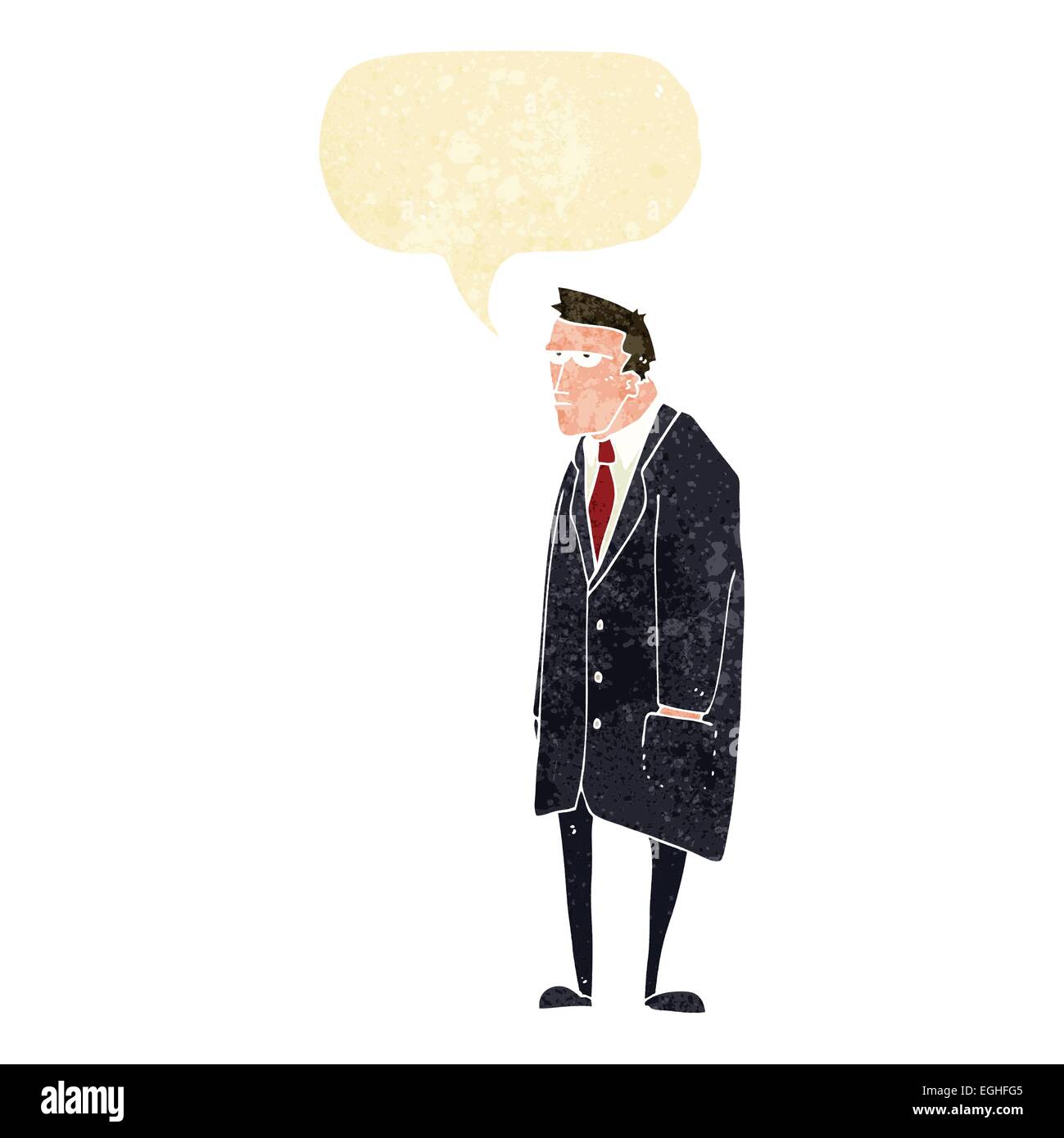 cartoon bad tempered man with speech bubble Stock Vector Image & Art ...