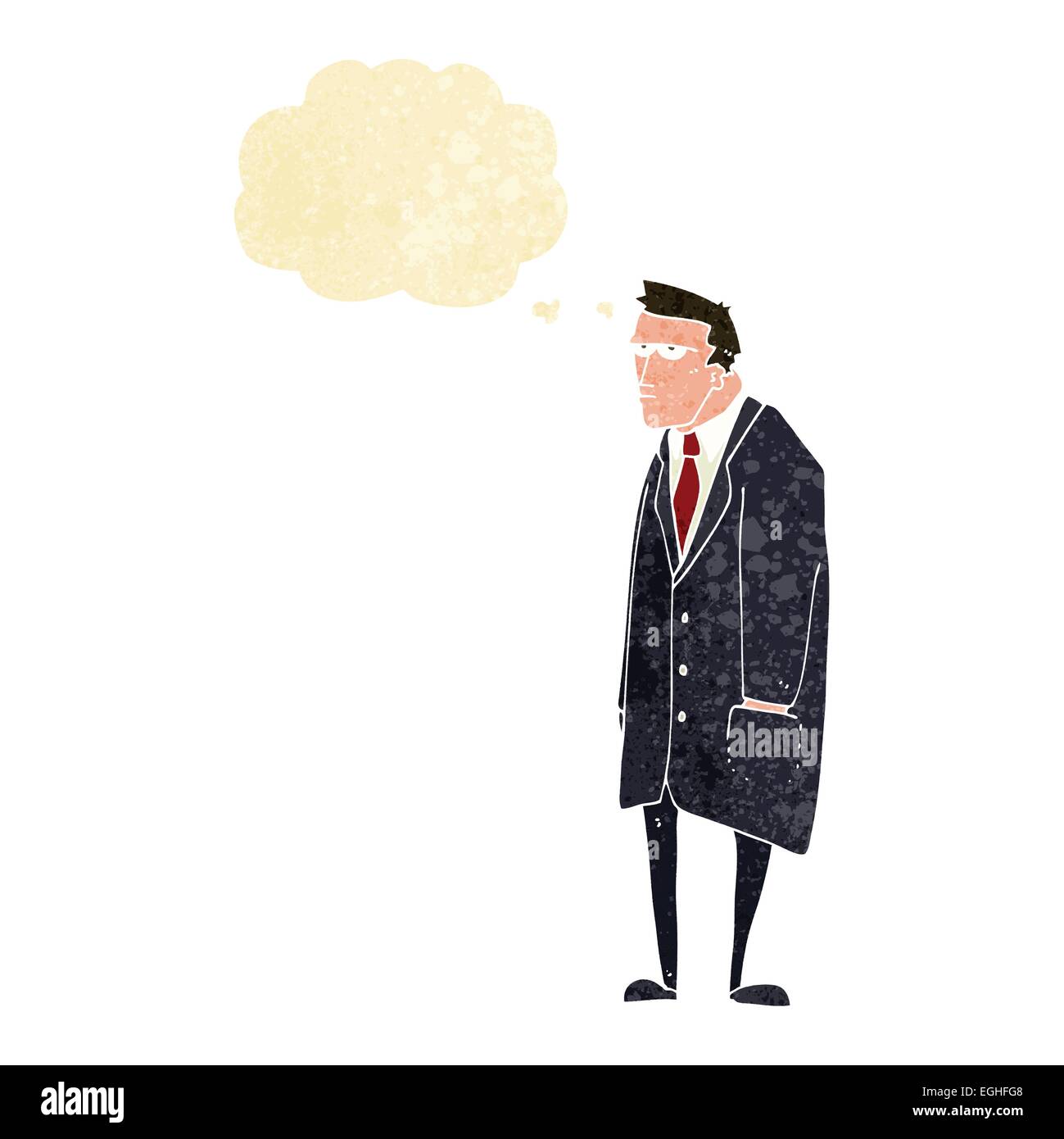cartoon bad tempered man with thought bubble Stock Vector Image & Art ...