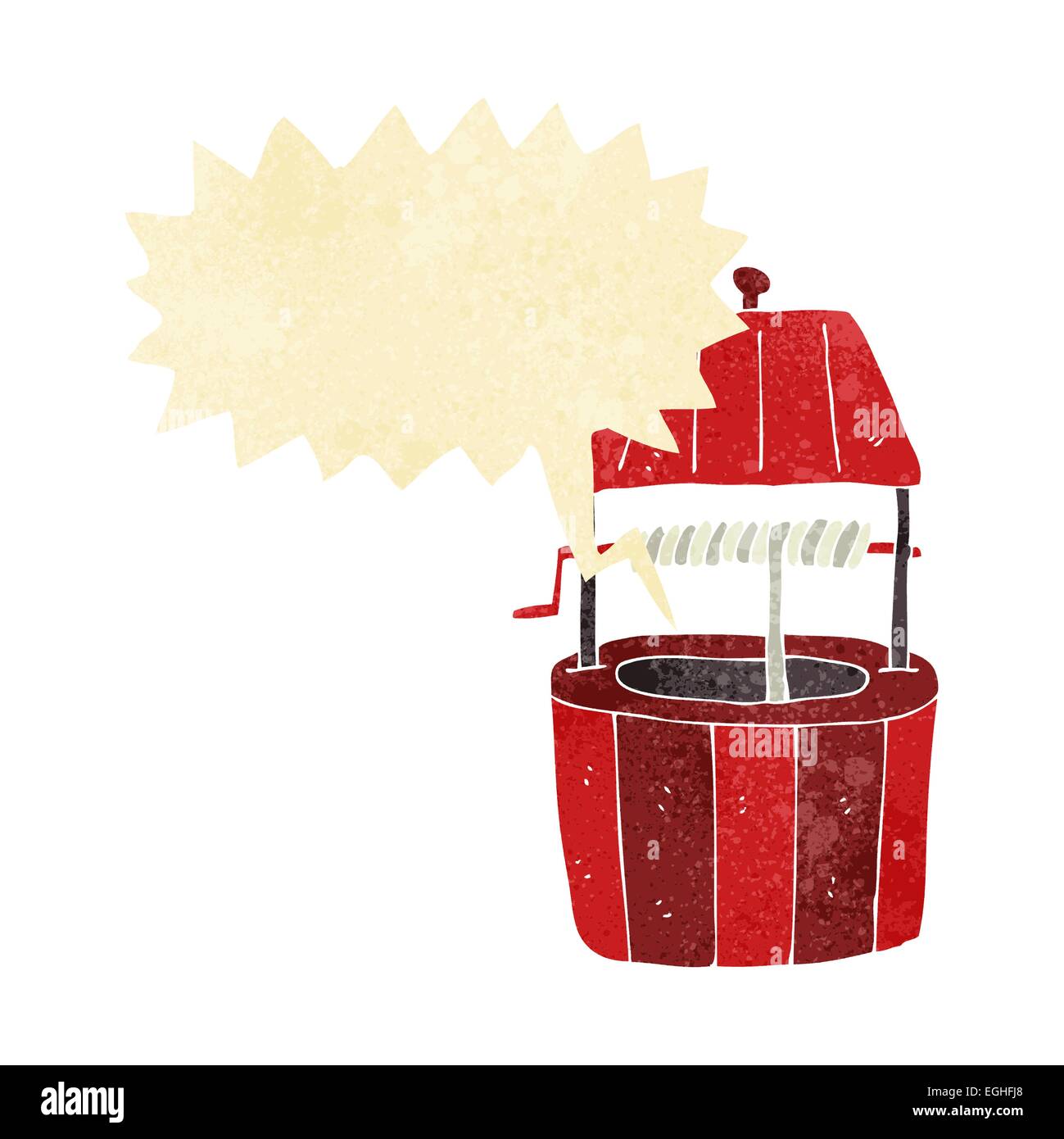 cartoon wishing well with speech bubble Stock Vector Image & Art - Alamy