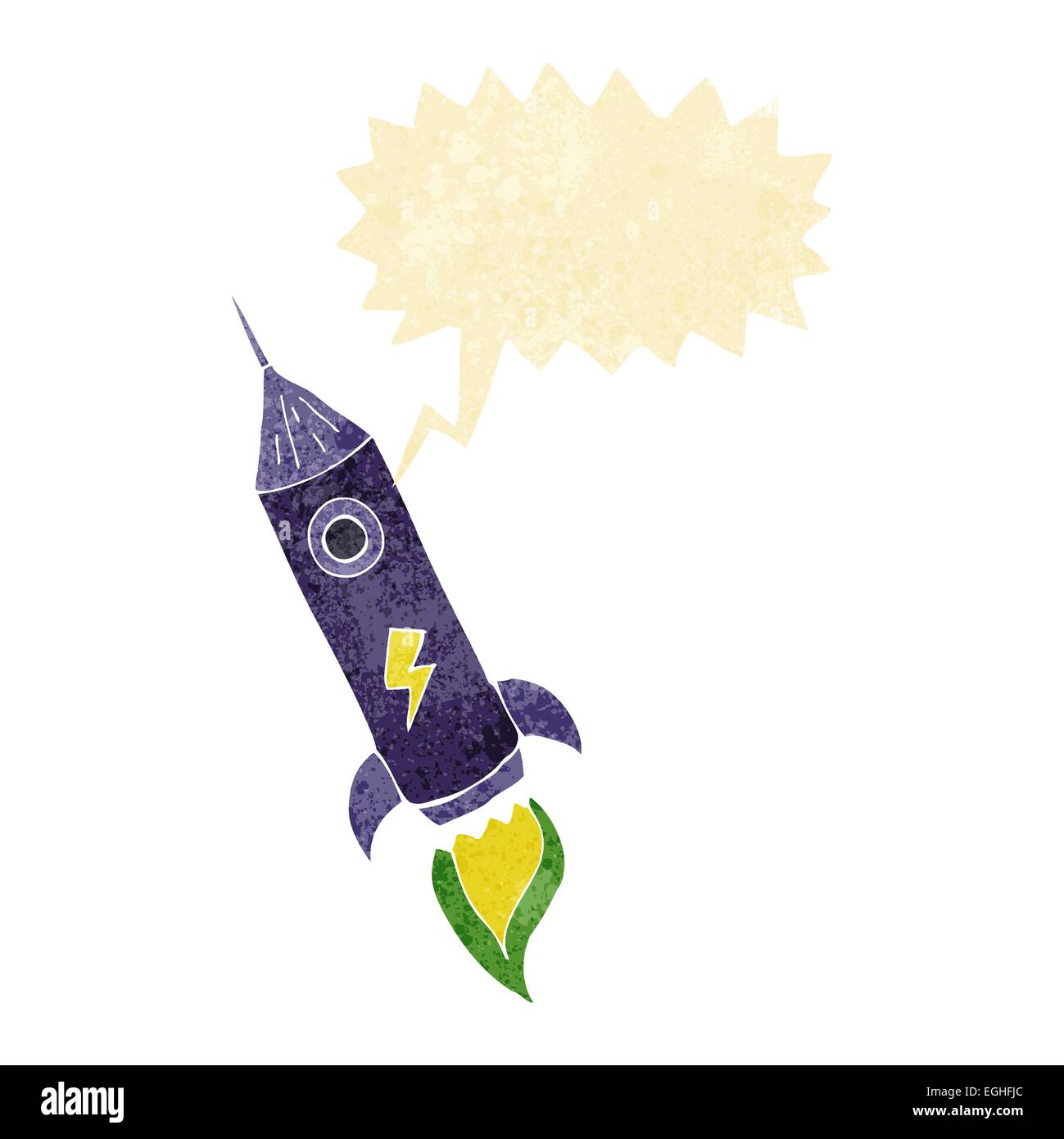 Cartoon space rocket bubble Stock Vector Images - Alamy
